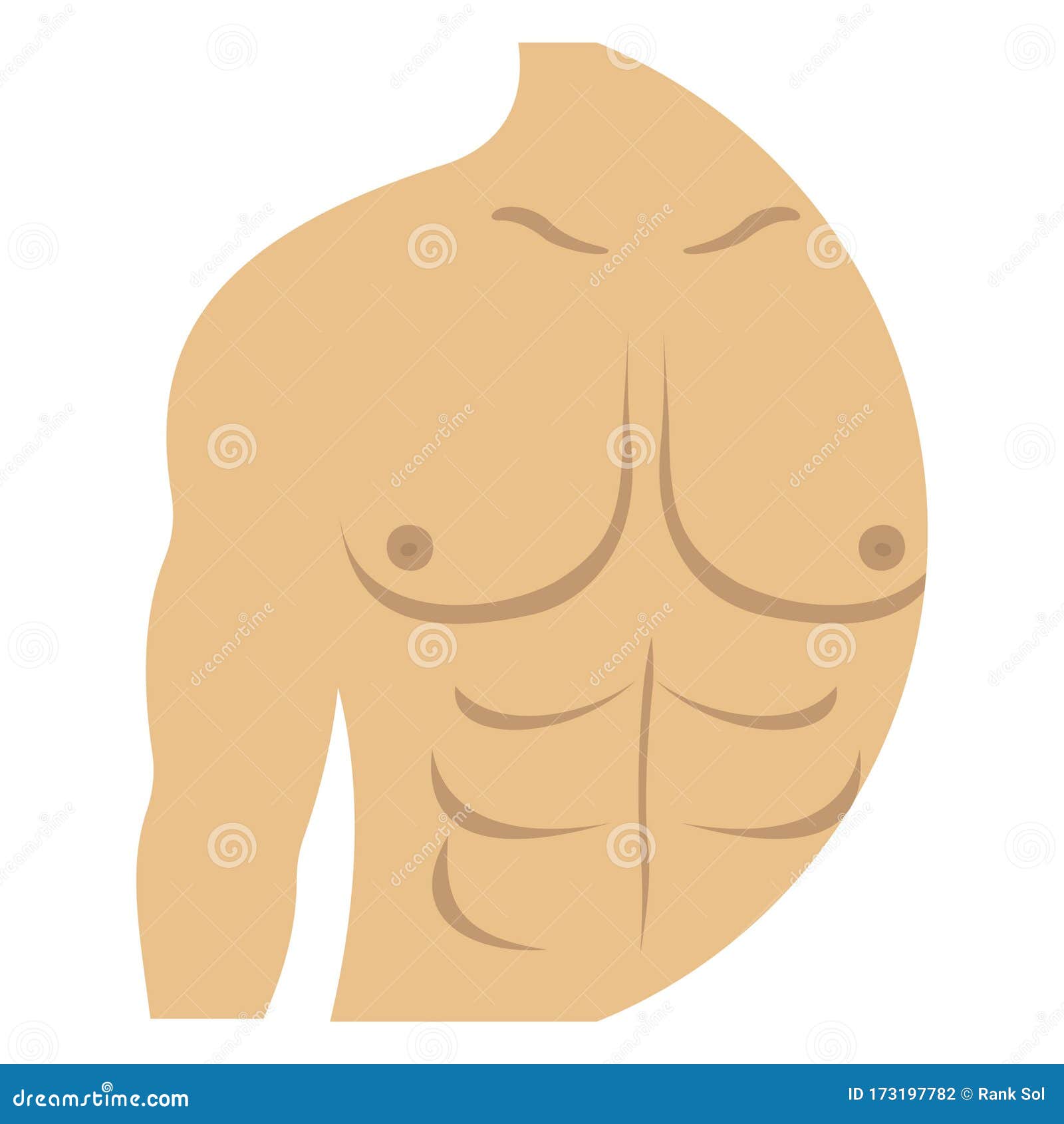 Basic RGB Muscle, Shoulder Vector Illustration Icon Which Can Easily ...