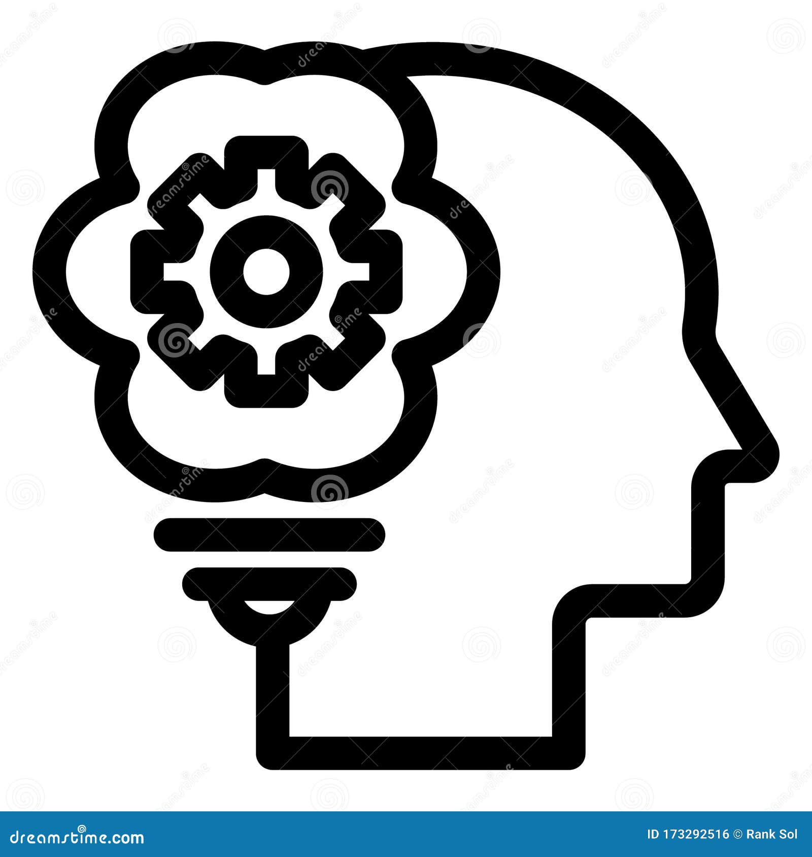 Brain Creativity, Creative Process Line Vector Icon Which Can Easily ...