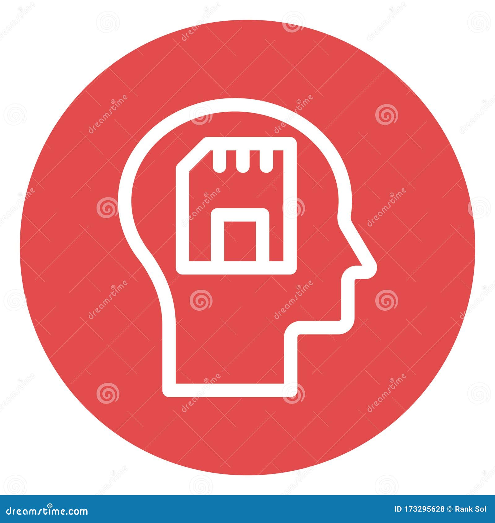 Brain Memory, Digital Brain, Line Vector Icon Which Can Easily Modify ...