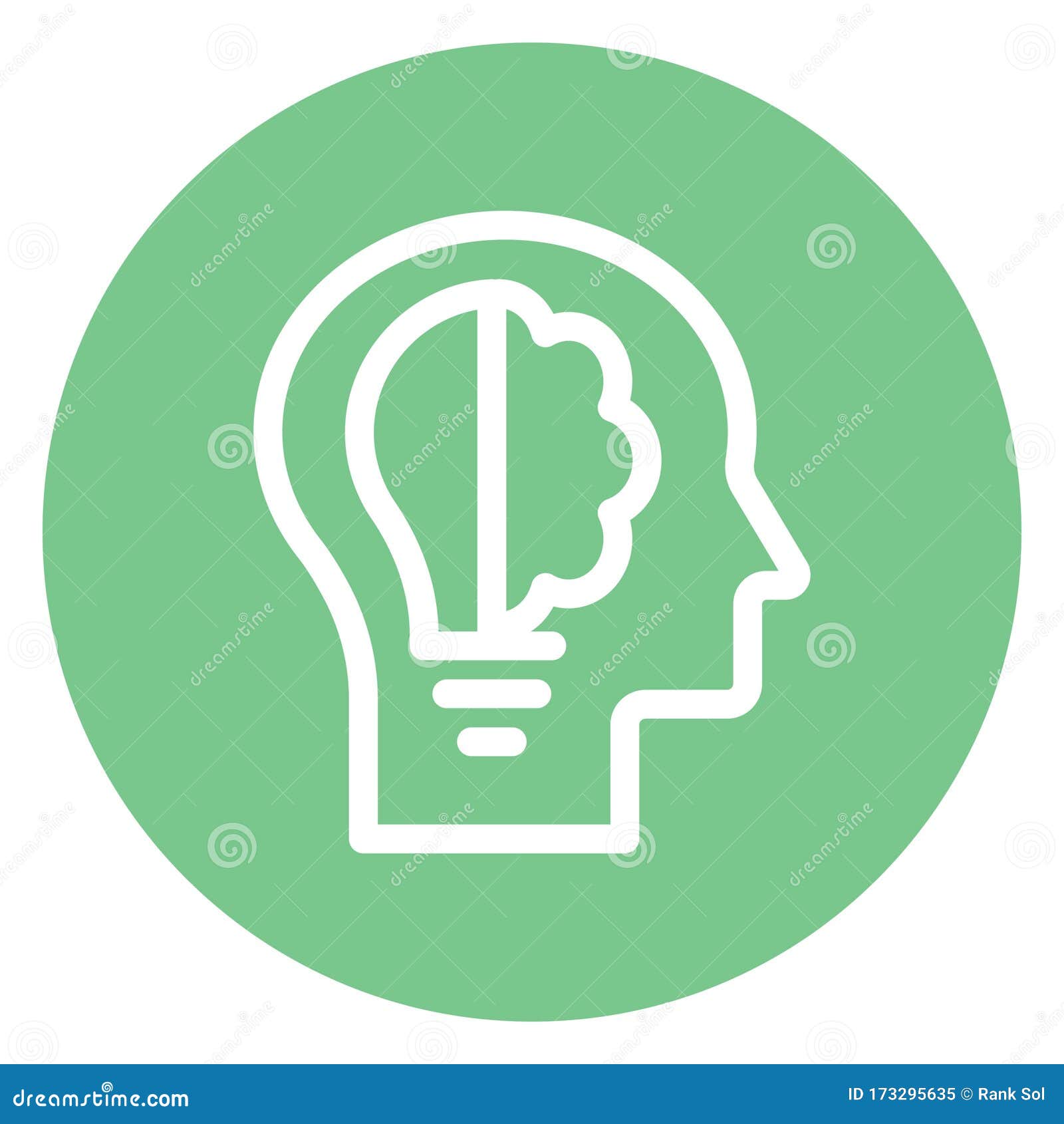 Brain Idea, Creative Brain Line Vector Icon Which Can Easily Modify or ...