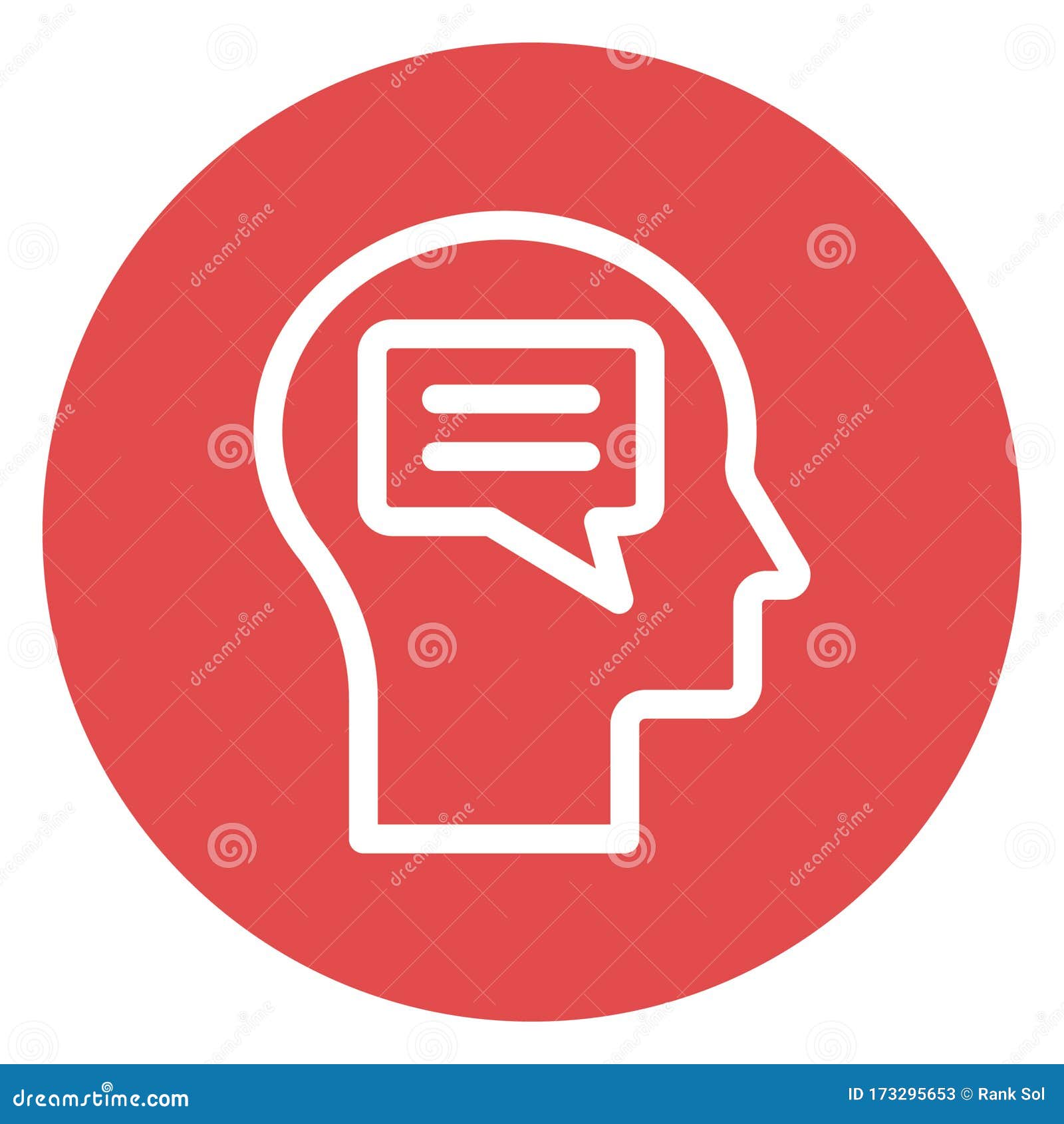 Brain Chat, Brain Message, Line Vector Icon Which Can Easily Modify or ...