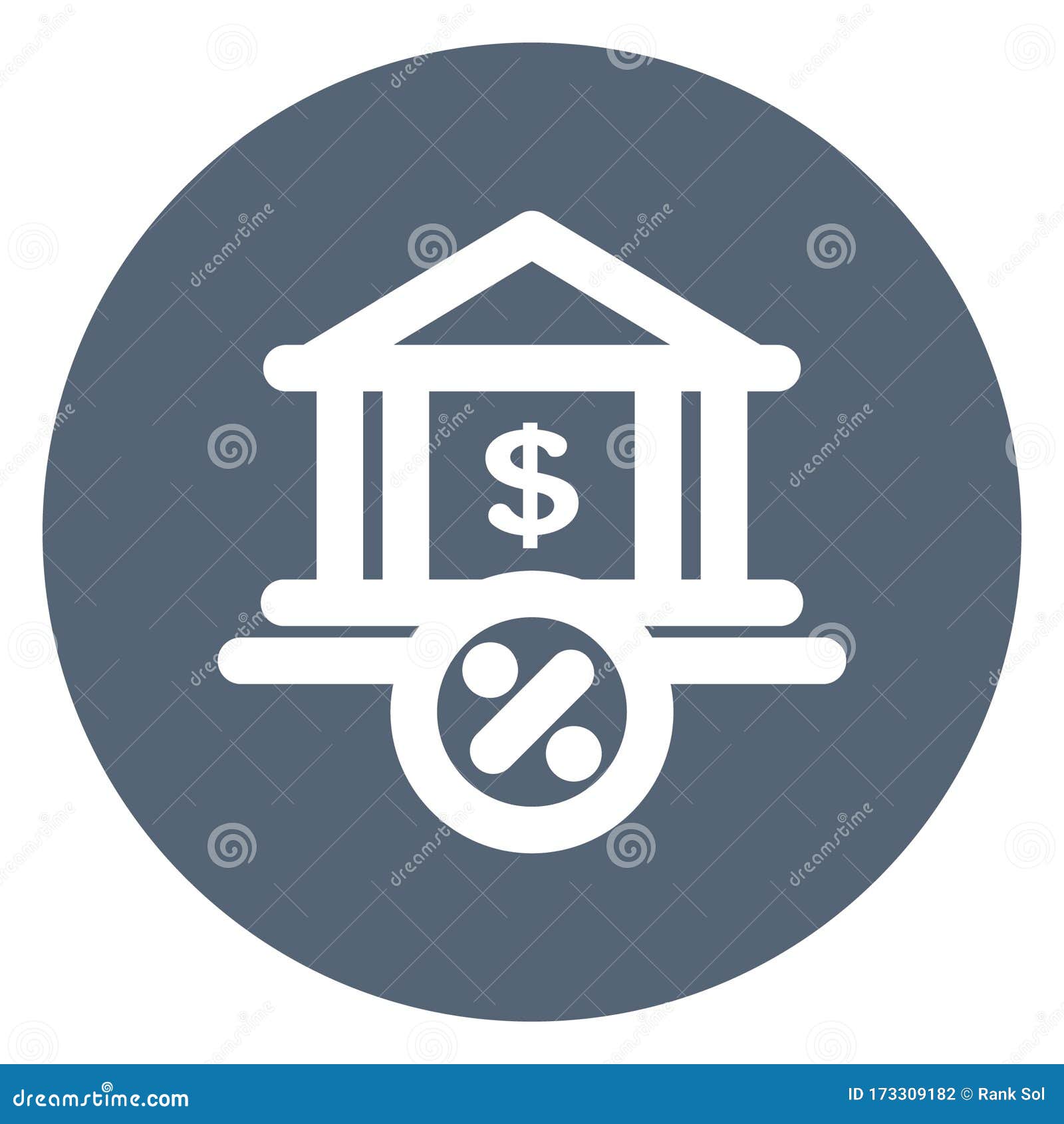 Bank, Interest Bold Line Vector Icon Which Can Easily Modify or Edit ...