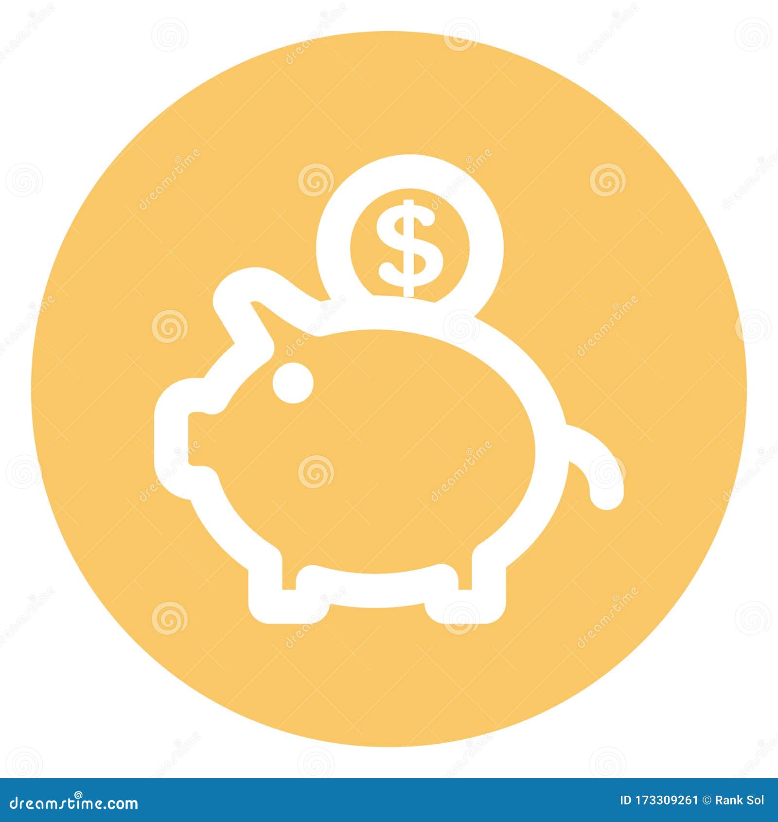 Bank, Piggy Bold Line Vector Icon Which Can Easily Modify or Edit Stock ...