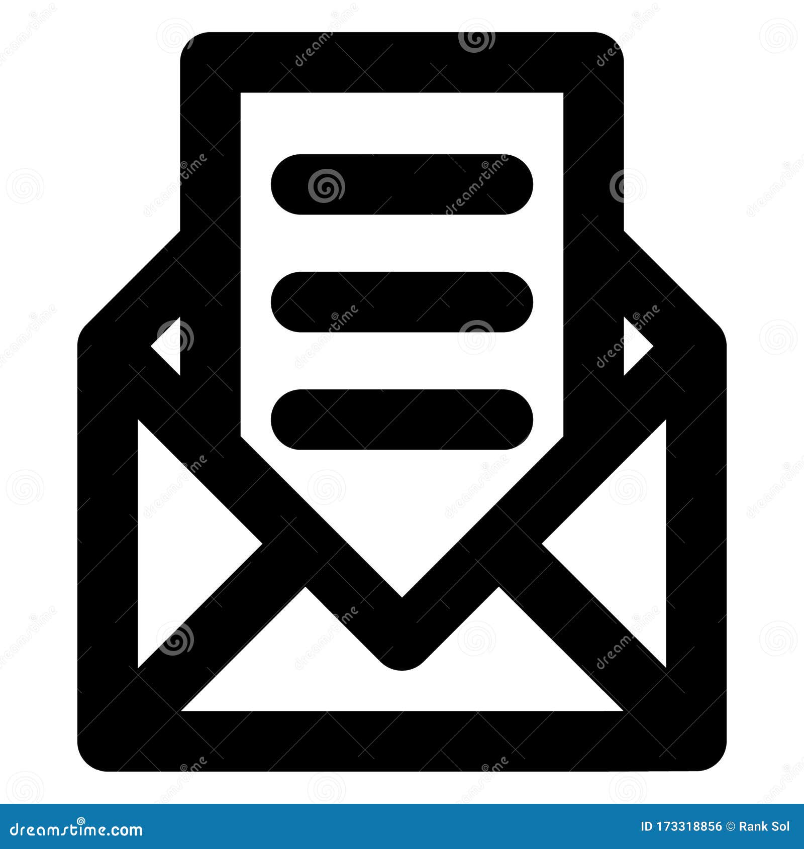 Email, Envelope Bold Outline Vector Icon You Can Easily Modify Stock ...