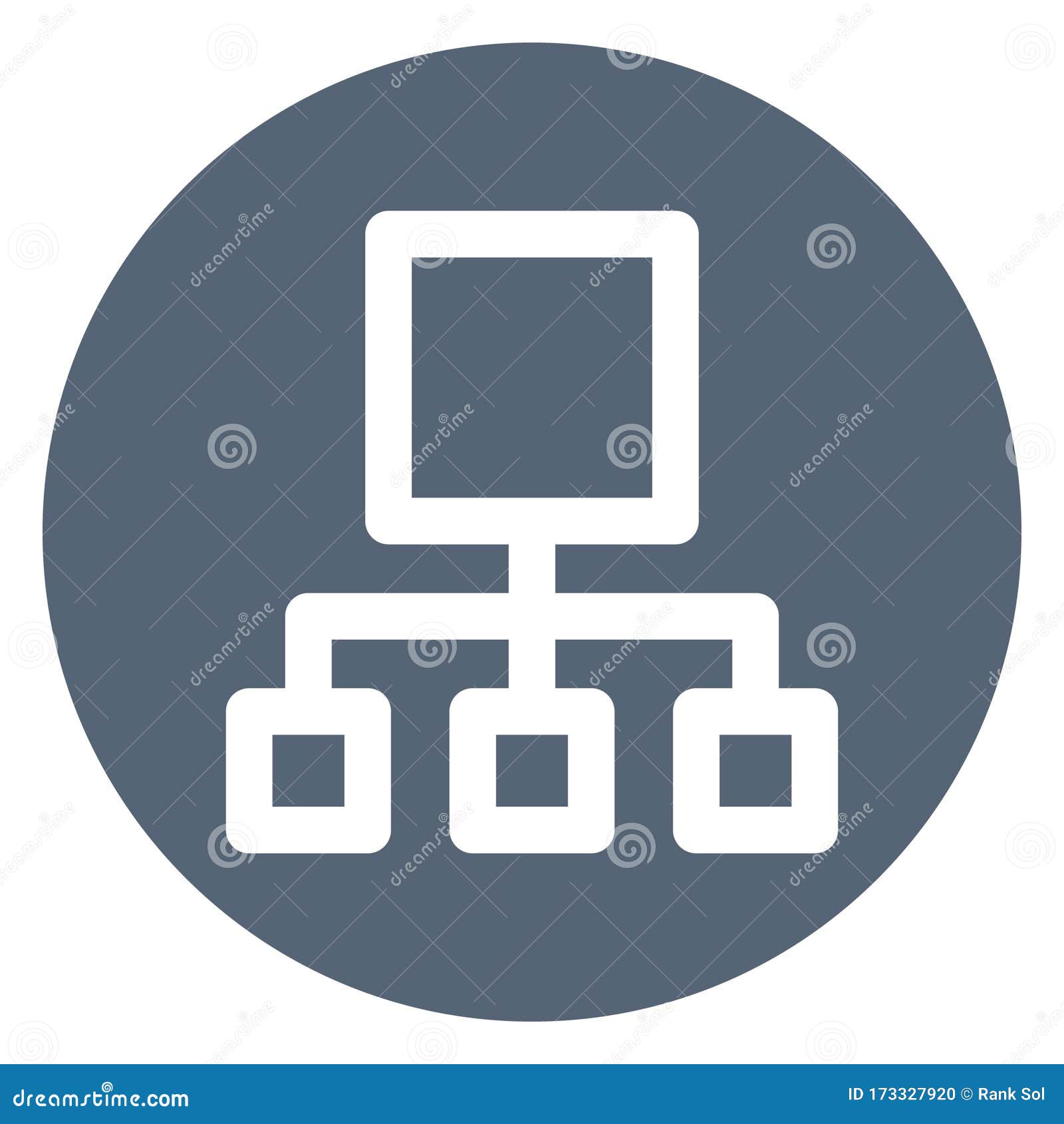 Flowchart, Network, Bold Outline Vector Icon You Can Easily Modify ...