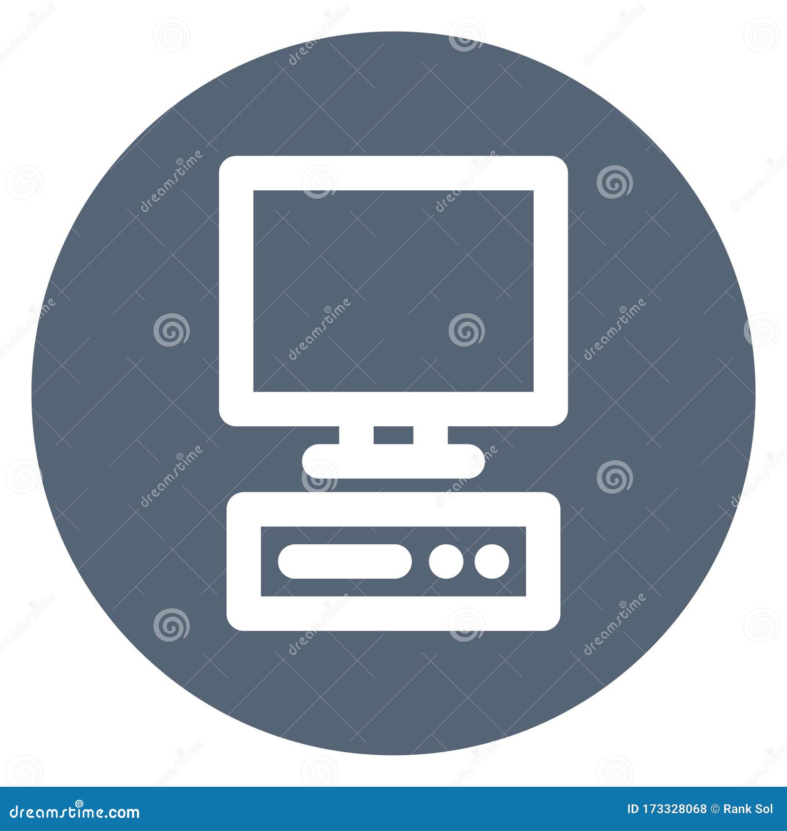 Computer, Computer Hardware Bold Outline Vector Icon You Can Easily ...