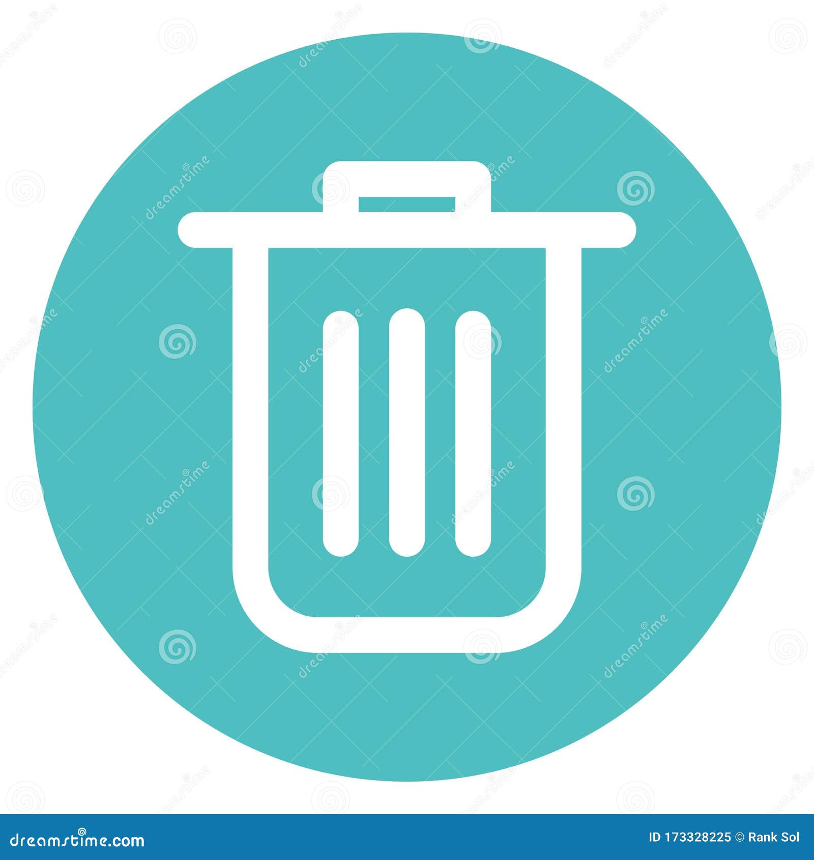 Delete, Dustbin Bold Outline Vector Icon You Can Easily Modify Stock ...