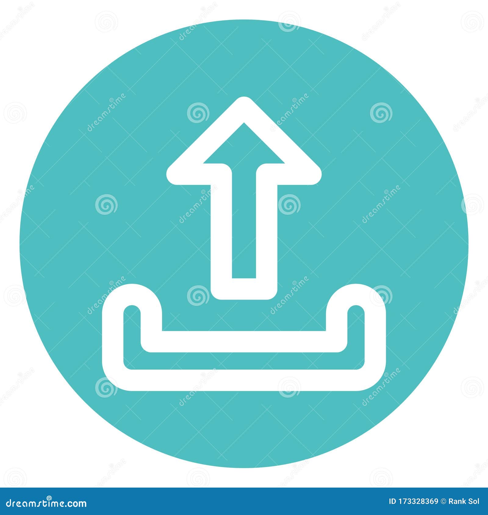 Up Arrow, Upload,bold Outline Vector Icon You Can Easily Modify Stock ...