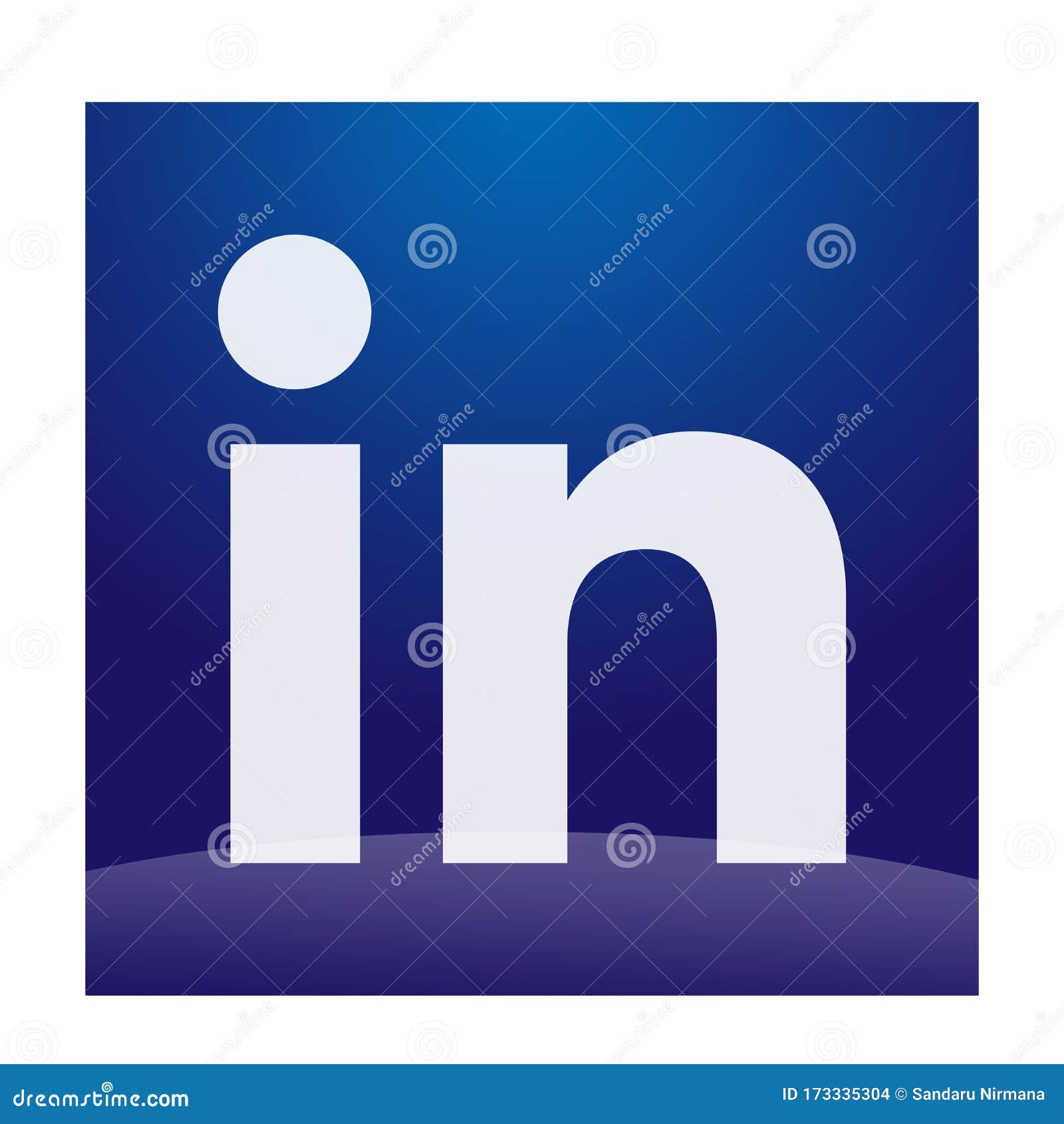 LinkedIn Social Media Original Logo Icon Logo Vector Element on White ...