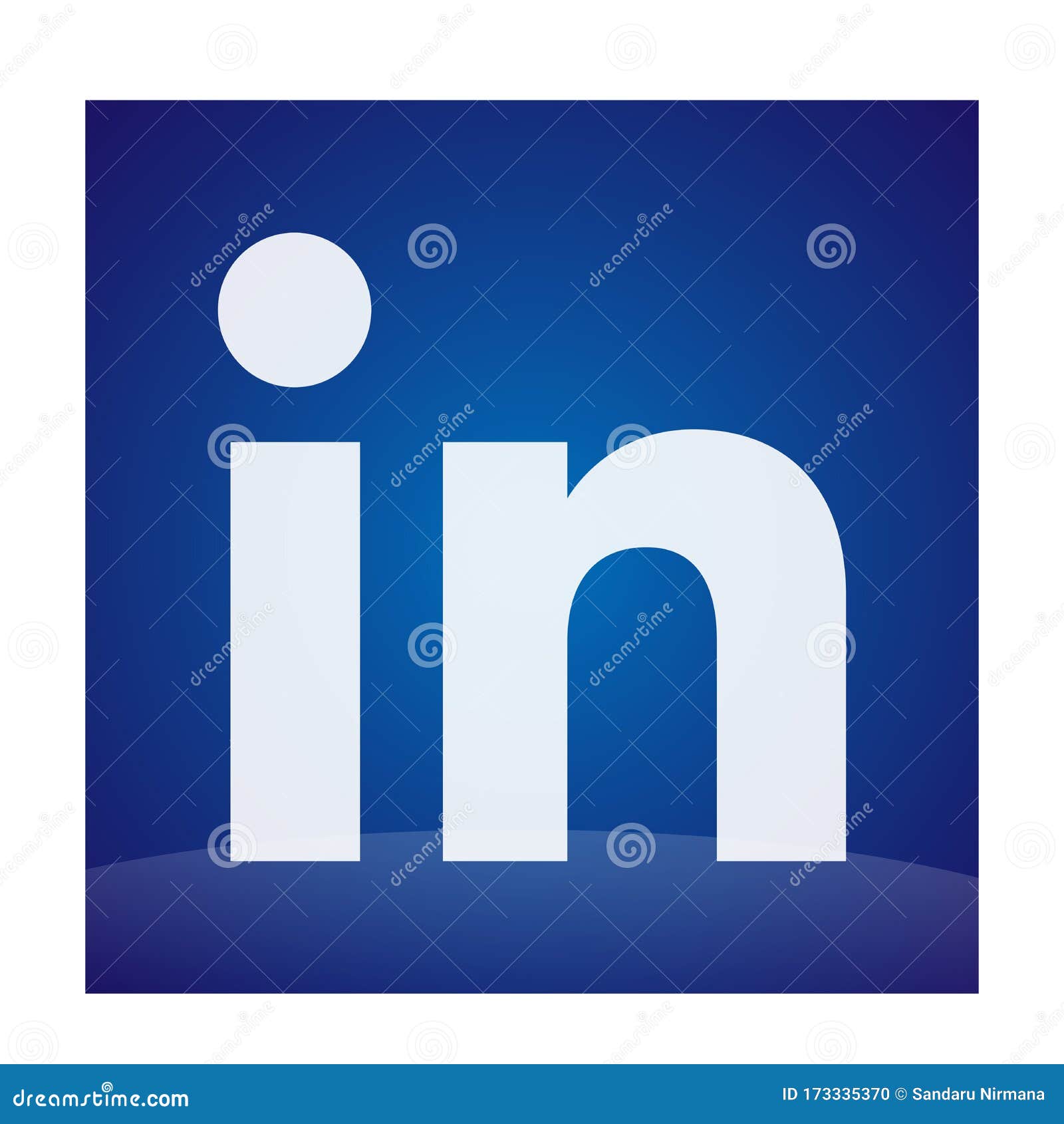 LinkedIn Social Media Original Logo Icon Logo Vector Element on White ...