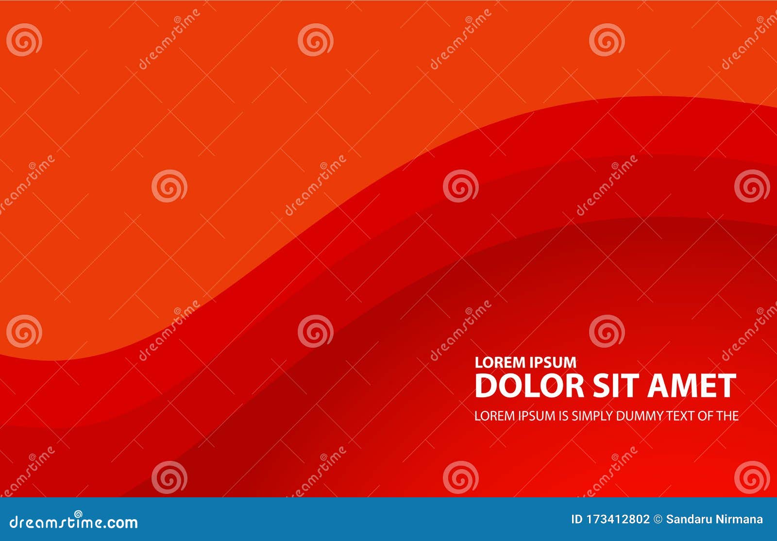 Red Orange Vector Template Abstract Background with Curves Lines for ...