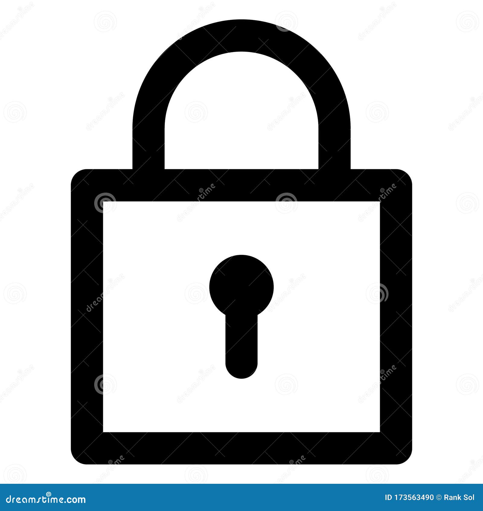 Lock, Padlock, Bold Outline Vector Icon You Can Easily Modify Stock ...
