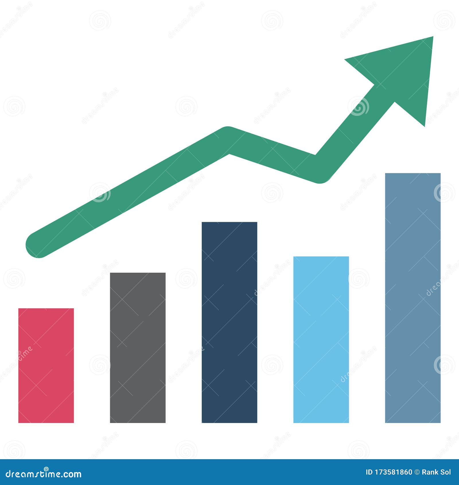 Growth Chart Color Vector Icon Which Can Easily Modify or Edit Stock ...