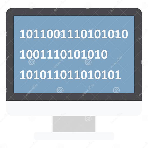 Binary Analysis Color Vector Icon Which Can Easily Modify or Edit Stock ...