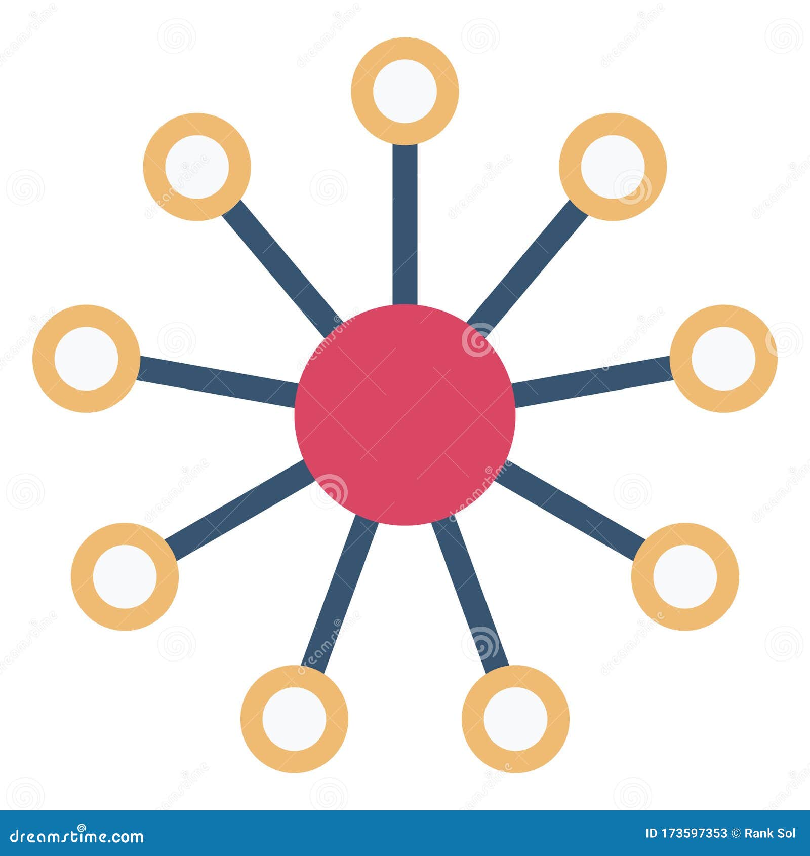 Networking Color Vector Icon Which Can Easily Modify or Edit Stock ...