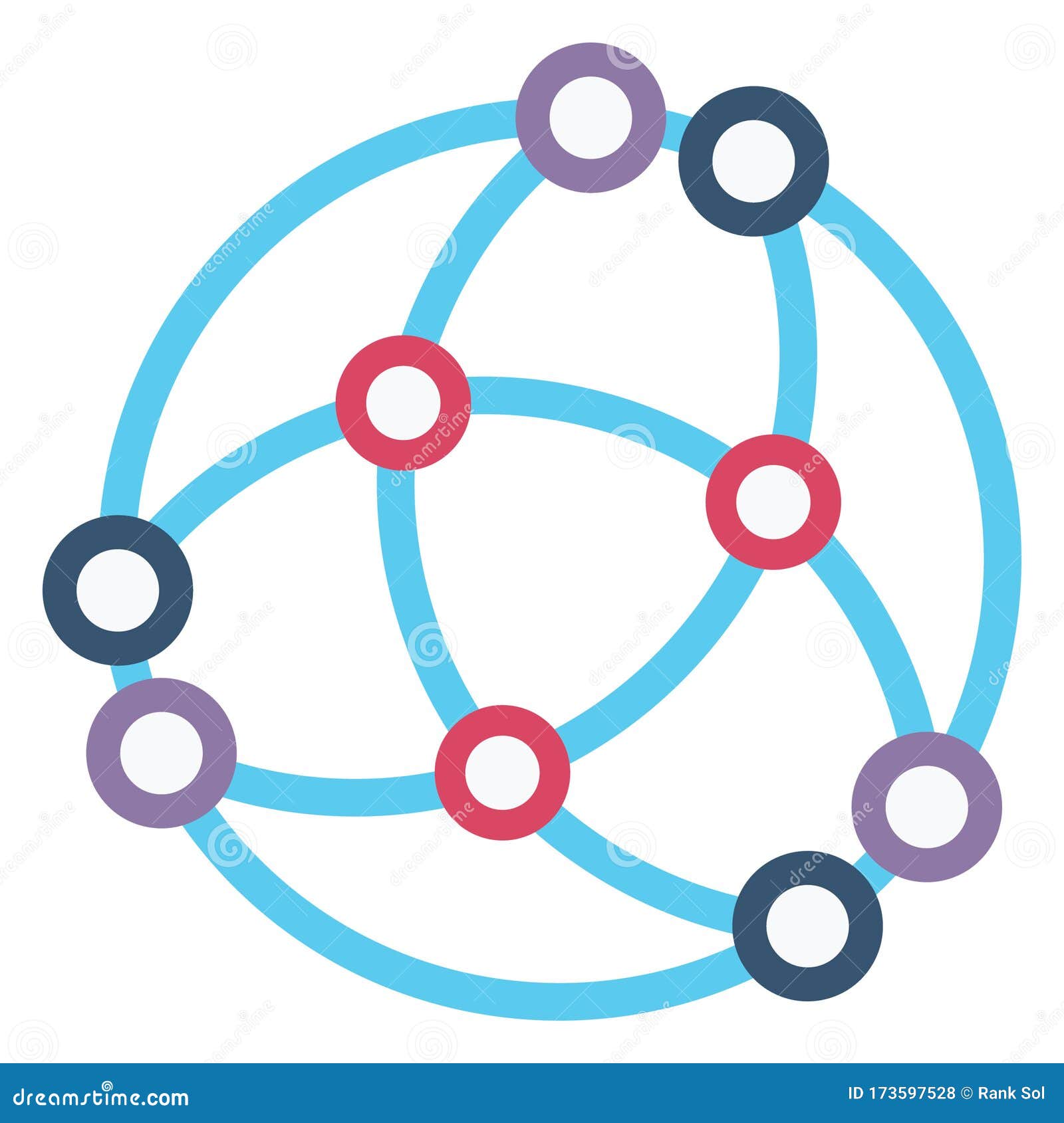 Networking Color Vector Icon Which Can Easily Modify or Edit Stock ...