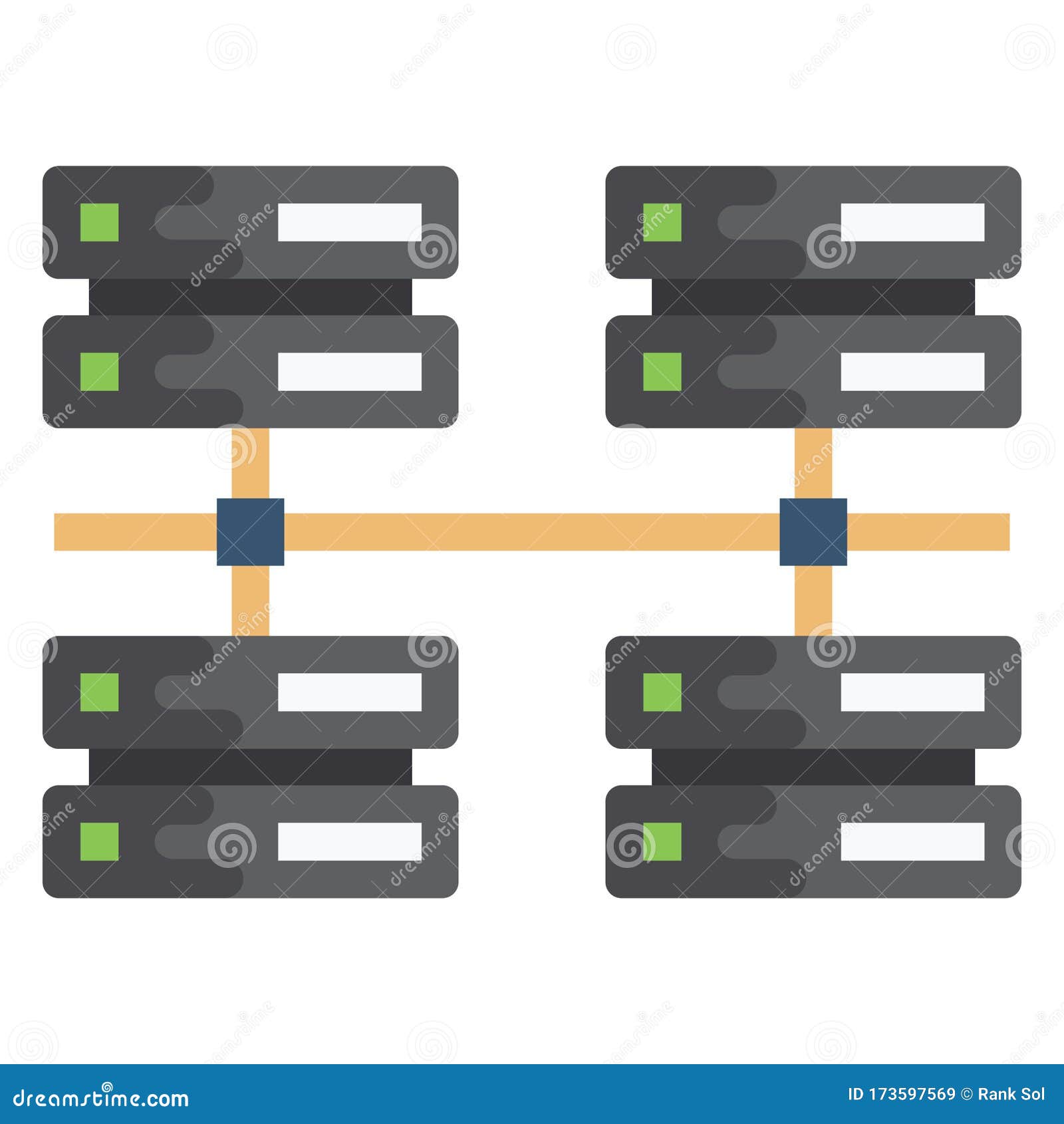 Server Share Color Vector Icon Which Can Easily Modify or Edit Stock ...