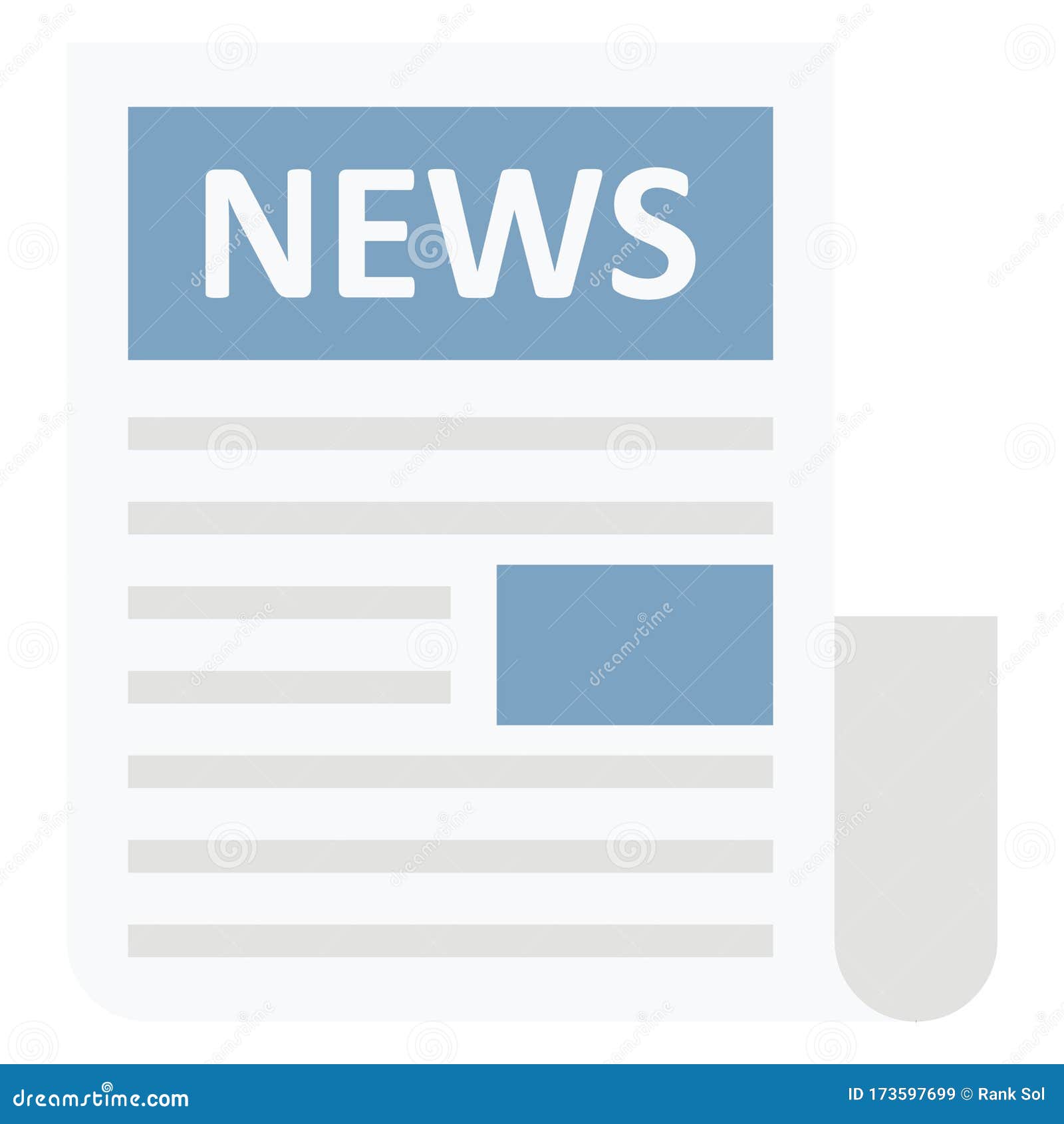 Newspaper Color Vector Icon Which Can Easily Modify or Edit Stock ...