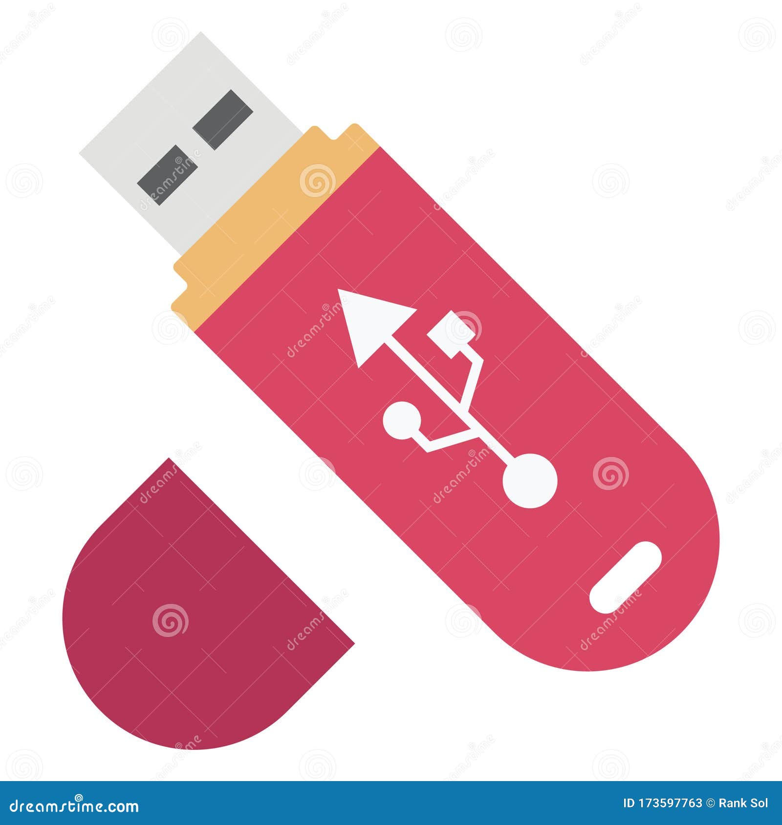 Usb Color Vector Icon Which Can Easily Modify or Edit Stock Vector ...