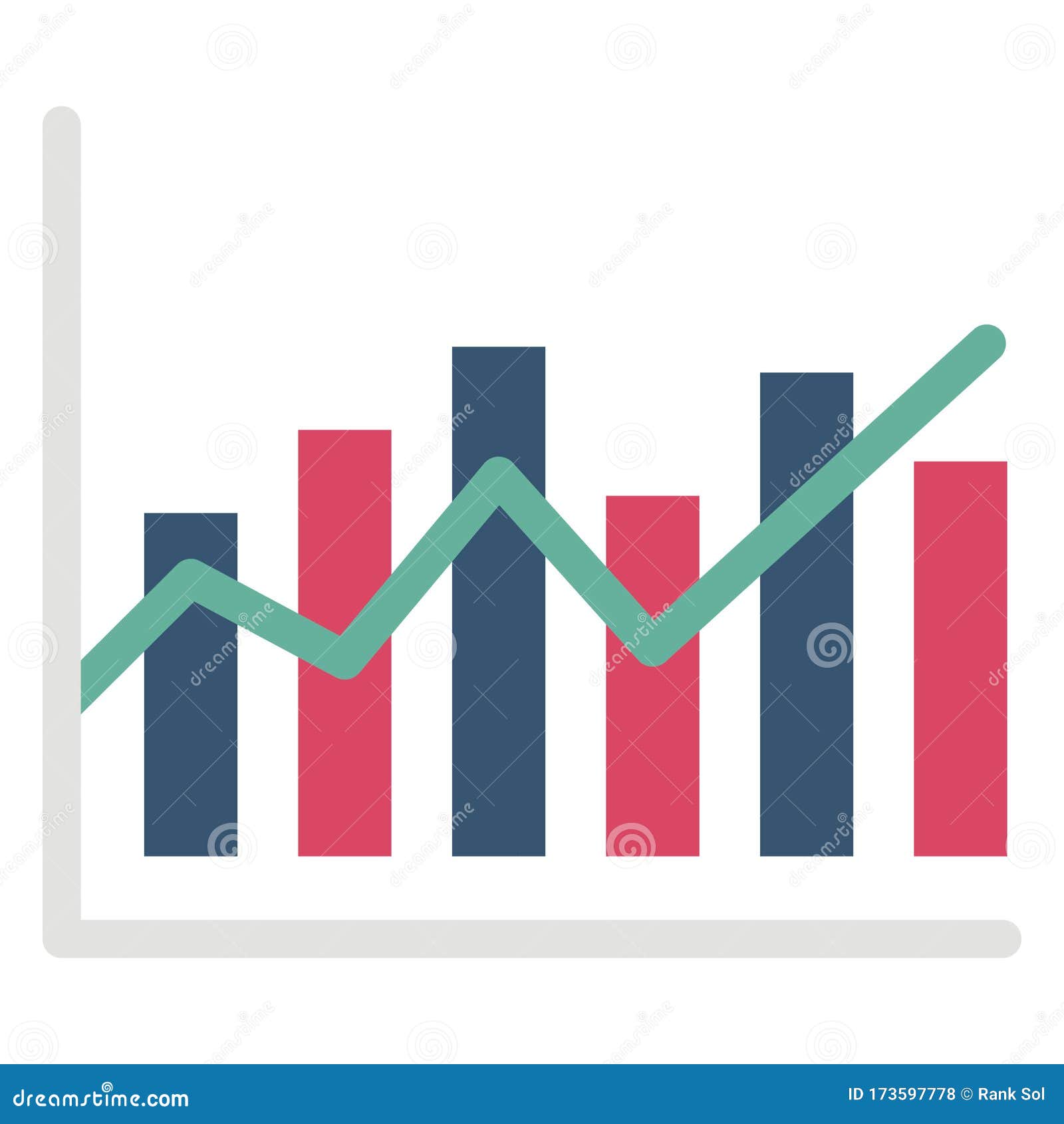 Graph Color Vector Icon Which Can Easily Modify or Edit Stock Vector ...