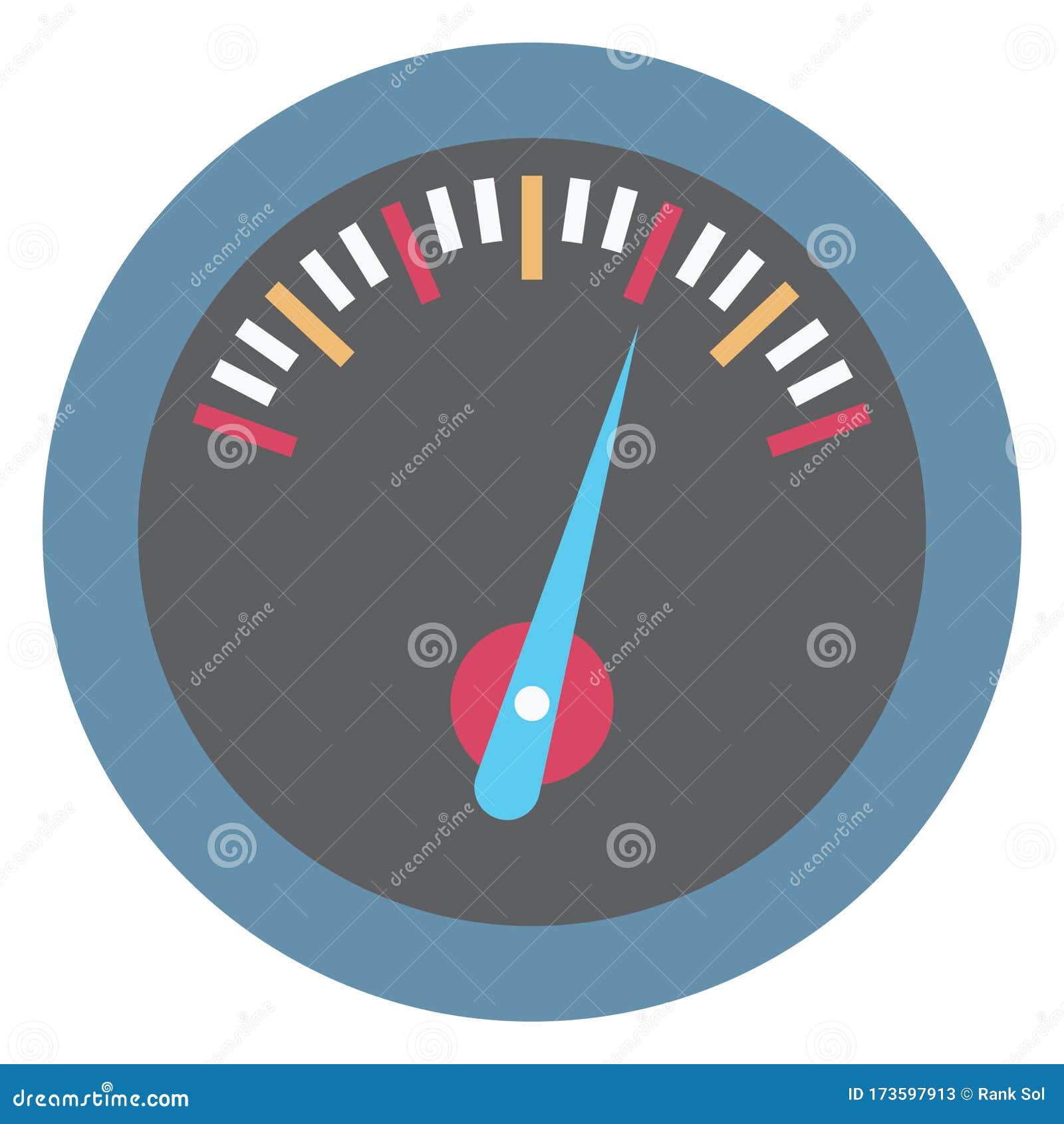 Speedometer Color Vector Icon Which Can Easily Modify or Edit Stock ...