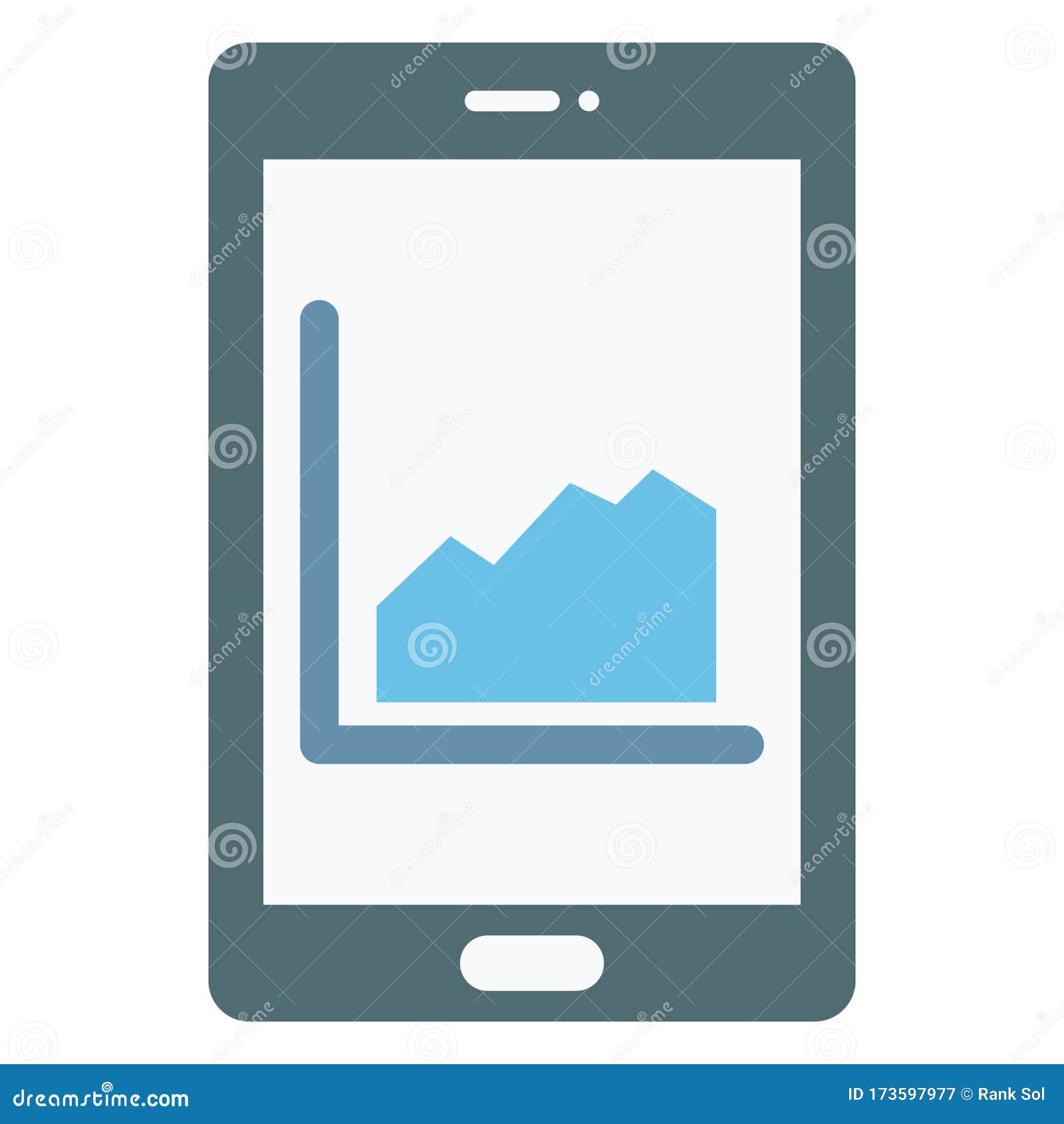 Stream Graph Color Vector Icon Which Can Easily Modify or Edit Stock ...