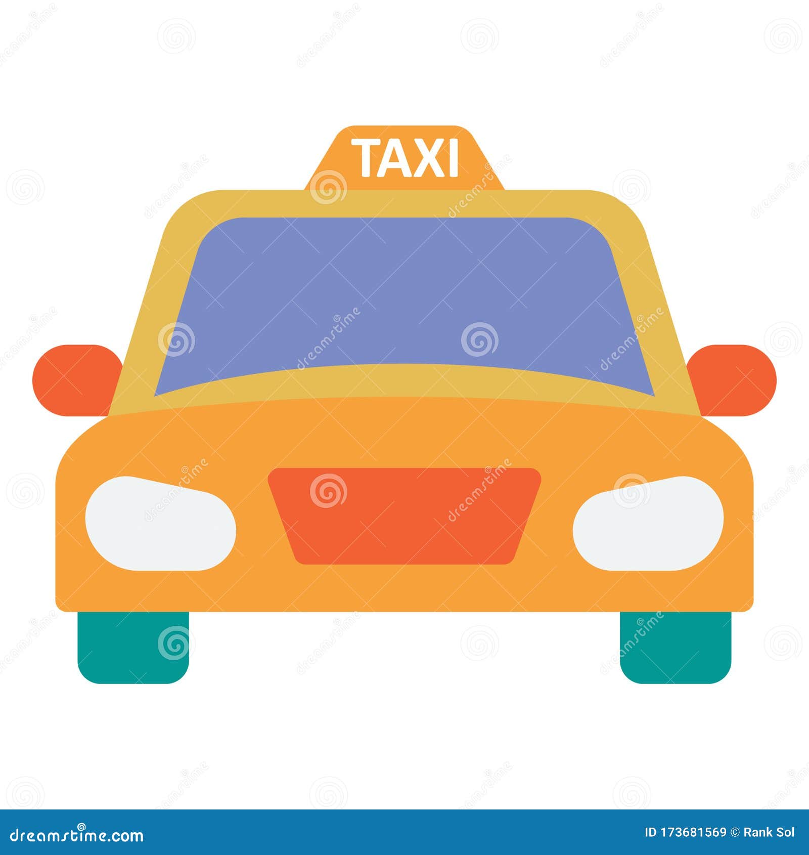 Cab, Car Color Vector Icon Which Can Easily Modify or Edit Stock Vector ...