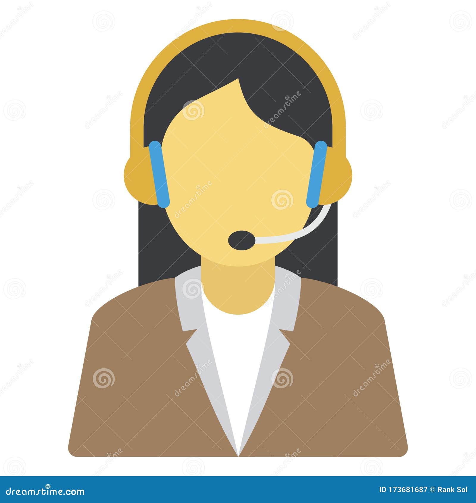 Customer Service, Customer Support, Color Vector Icon Which Can Easily ...