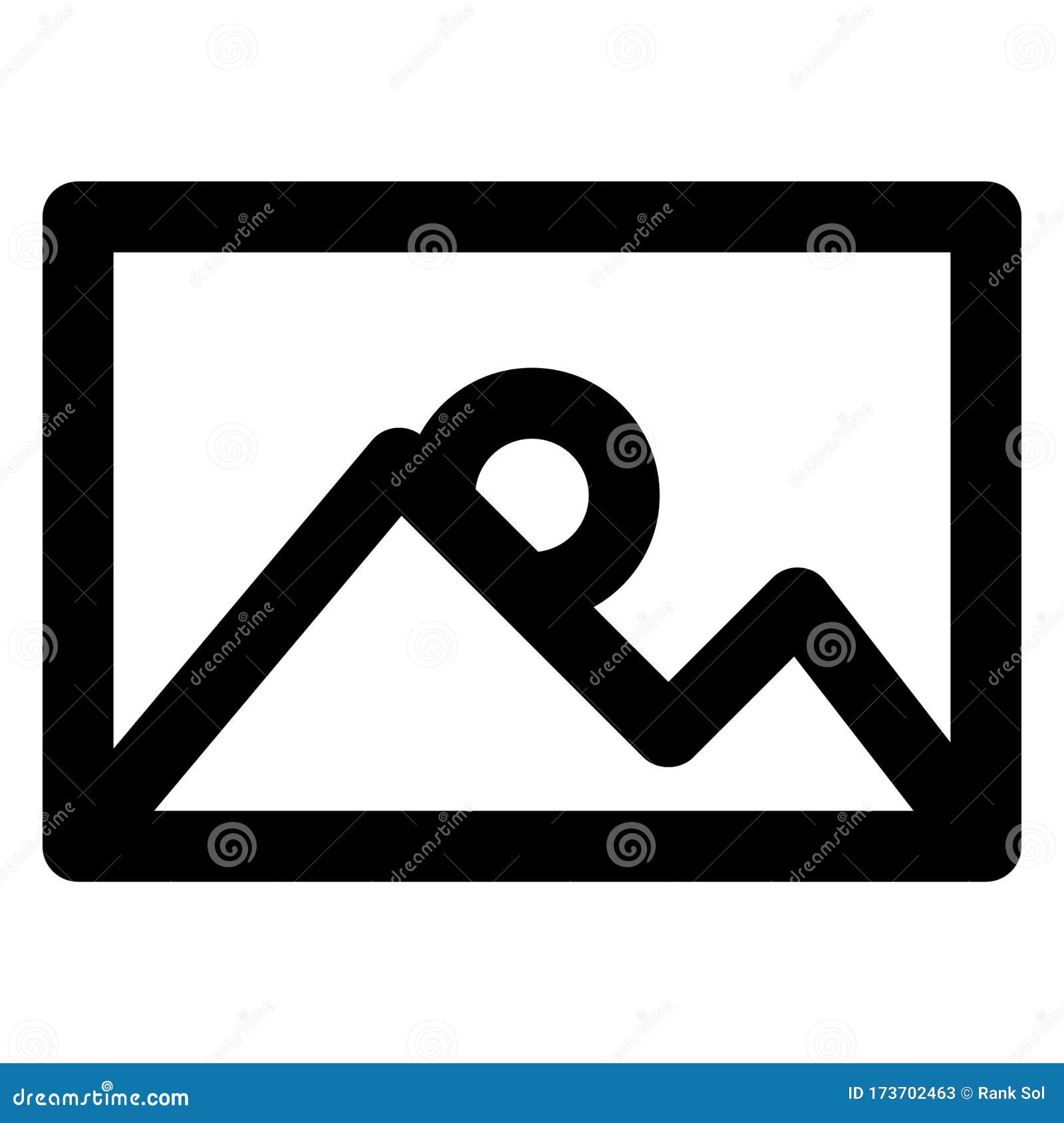 Frame, Gallery Bold Outline Vector Icon Which Can Easily Modified or ...