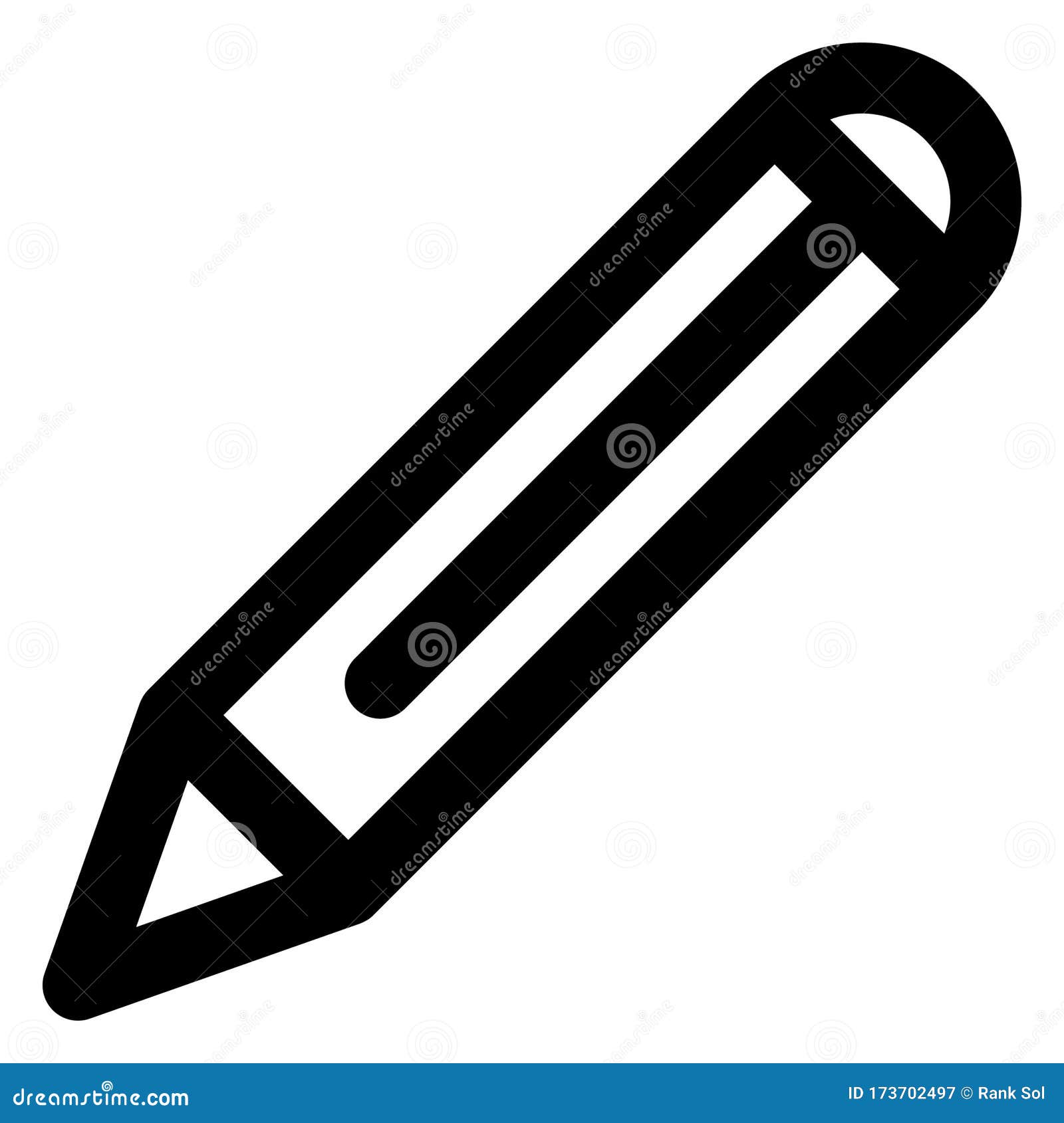Draft Pencil, Drafting Bold Outline Vector Icon Which Can Easily ...