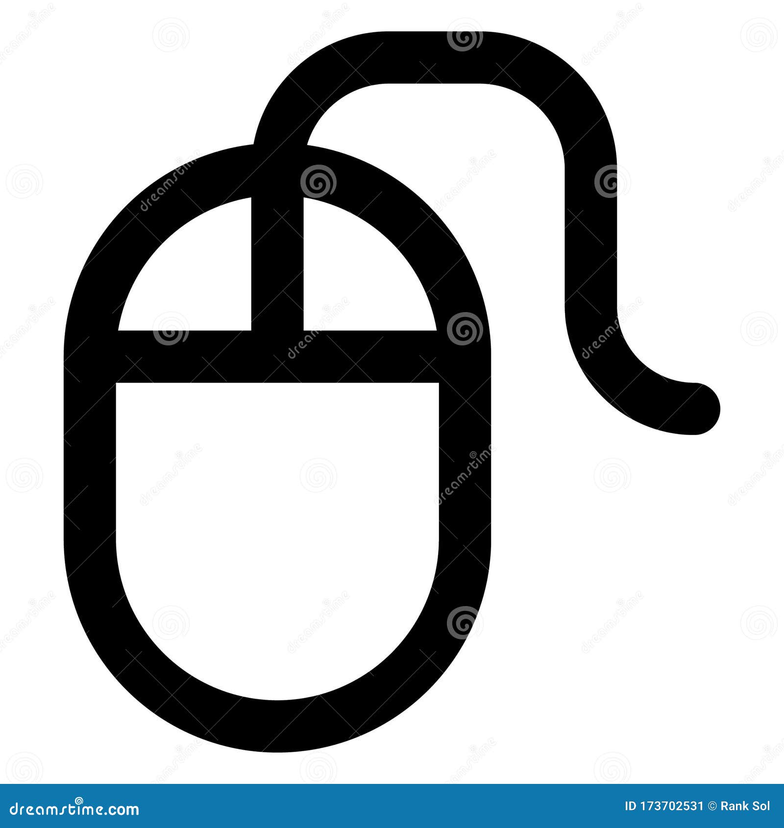Computer Hardware, Computer Mouse Bold Outline Vector Icon Which Can ...