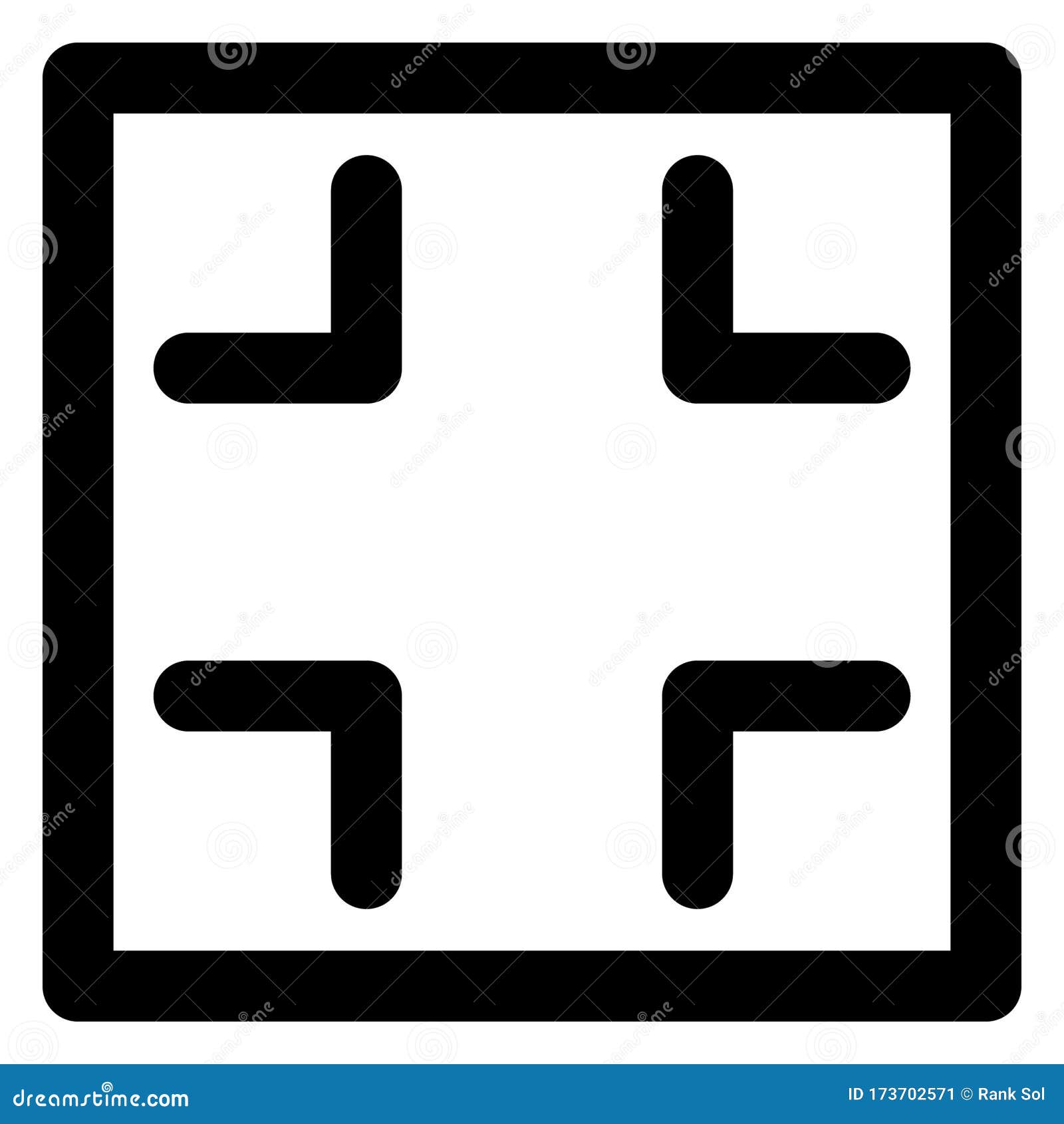 Dragging, Enlarge Bold Outline Vector Icon Which Can Easily Modified or ...