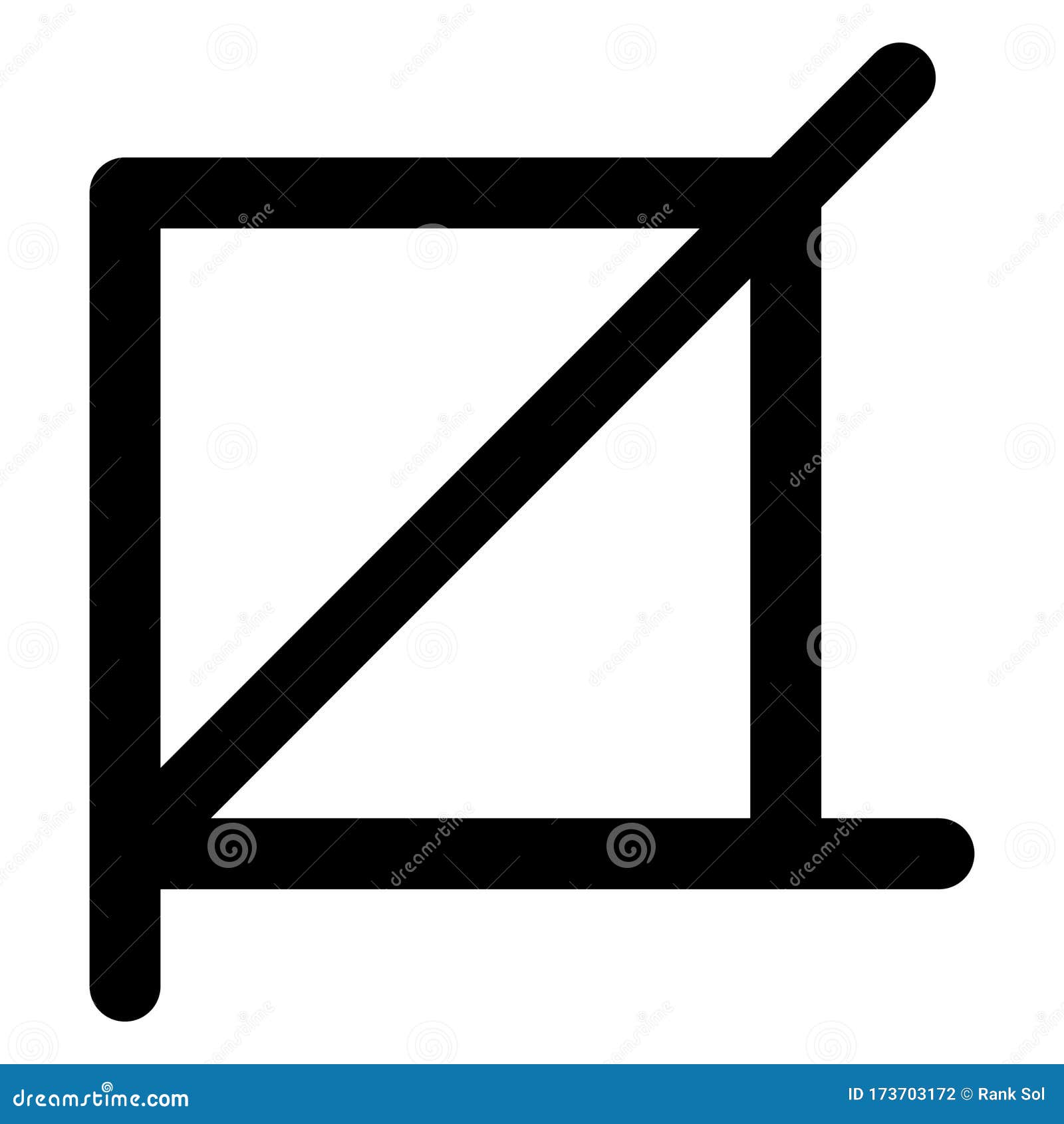 Crop, Crop Tool Bold Outline Vector Icon Which Can Easily Modified or ...