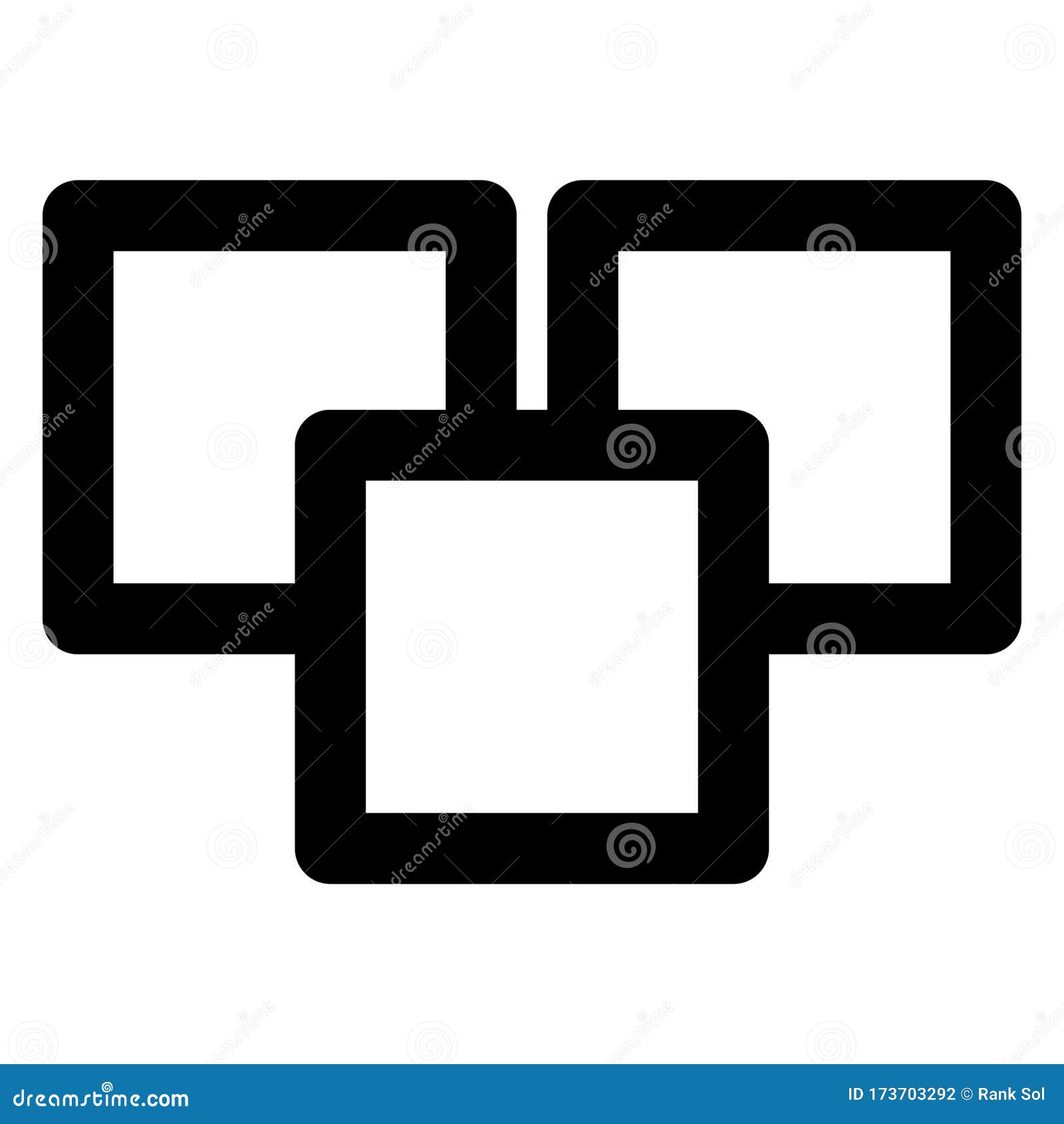 Copy Layers, Duplicate Bold Outline Vector Icon Which Can Easily ...