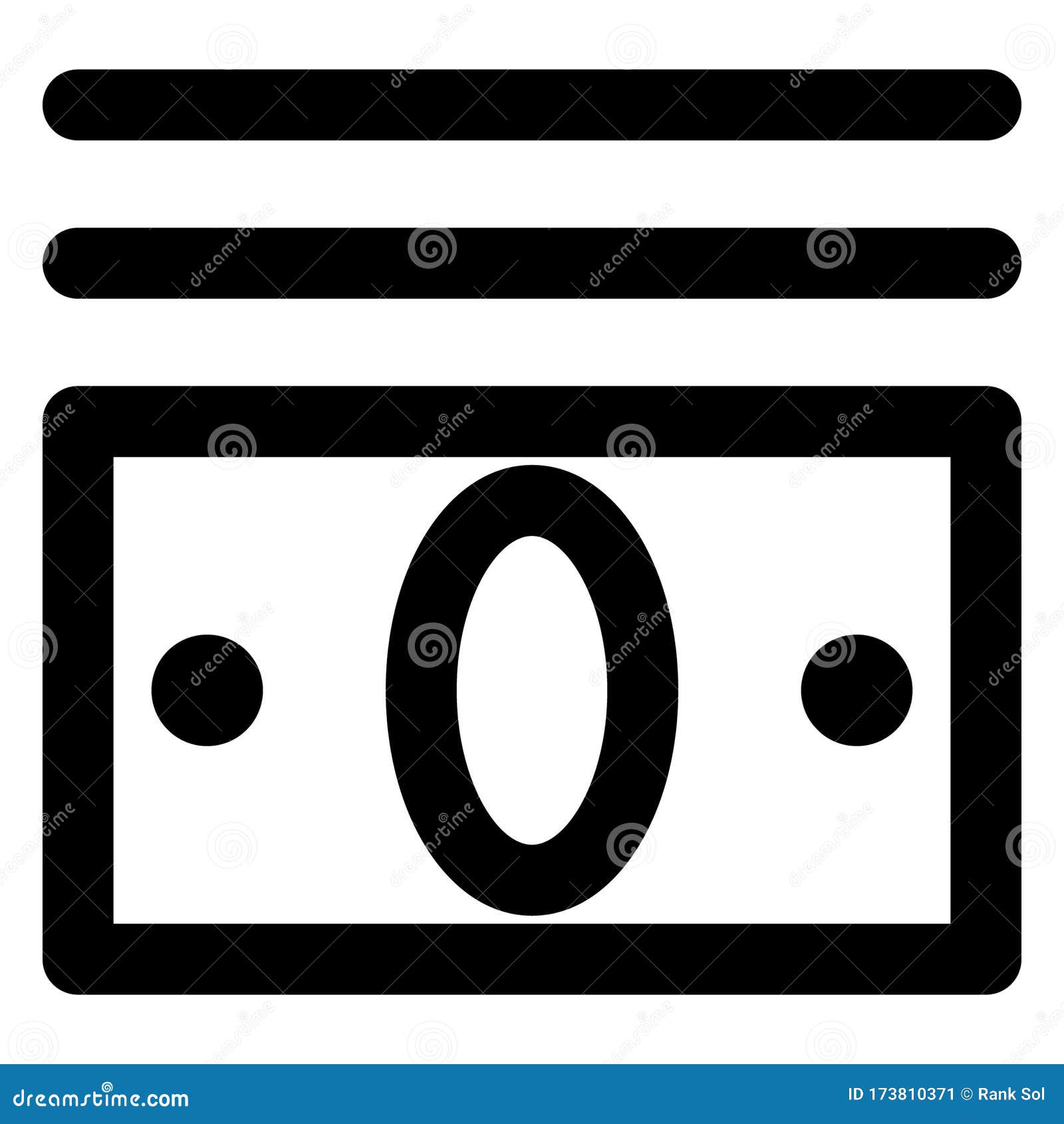 Banknotes, Currency Notes Bold Outline Vector Icon Which Can Easily ...