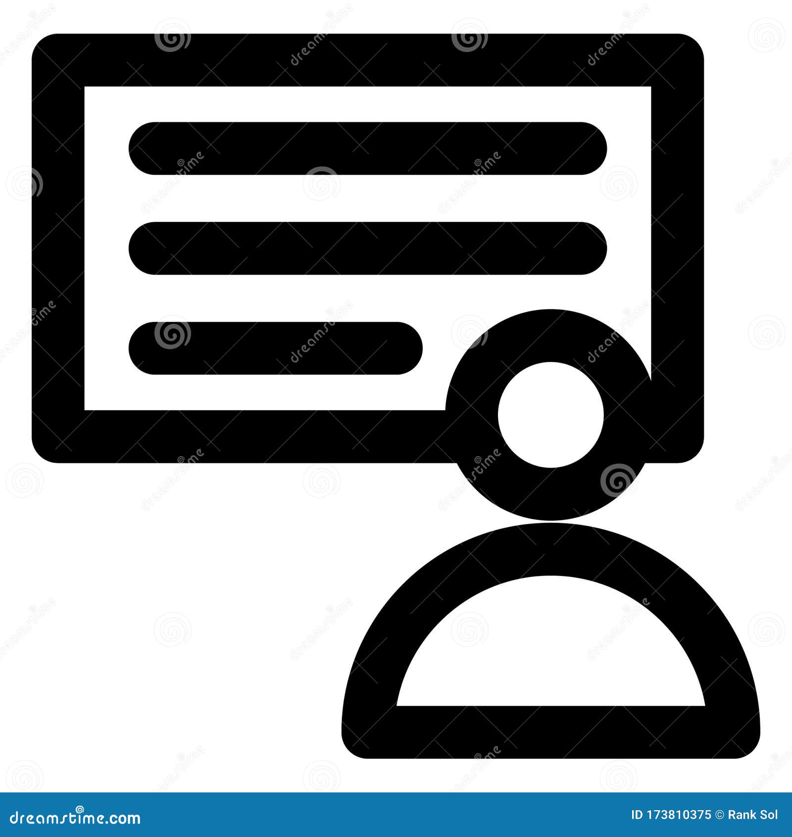 Instructor, Professor Bold Outline Vector Icon Which Can Easily ...