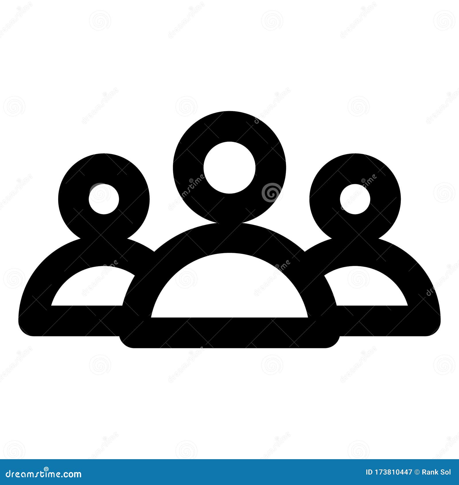 Clients, Communication Bold Outline Vector Icon Which Can Easily ...