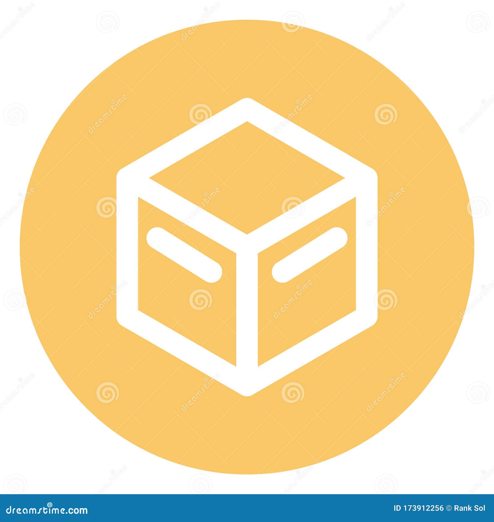 Box, Cube Bold Outline Vector Icon Which Can Easily Modified or Edited ...