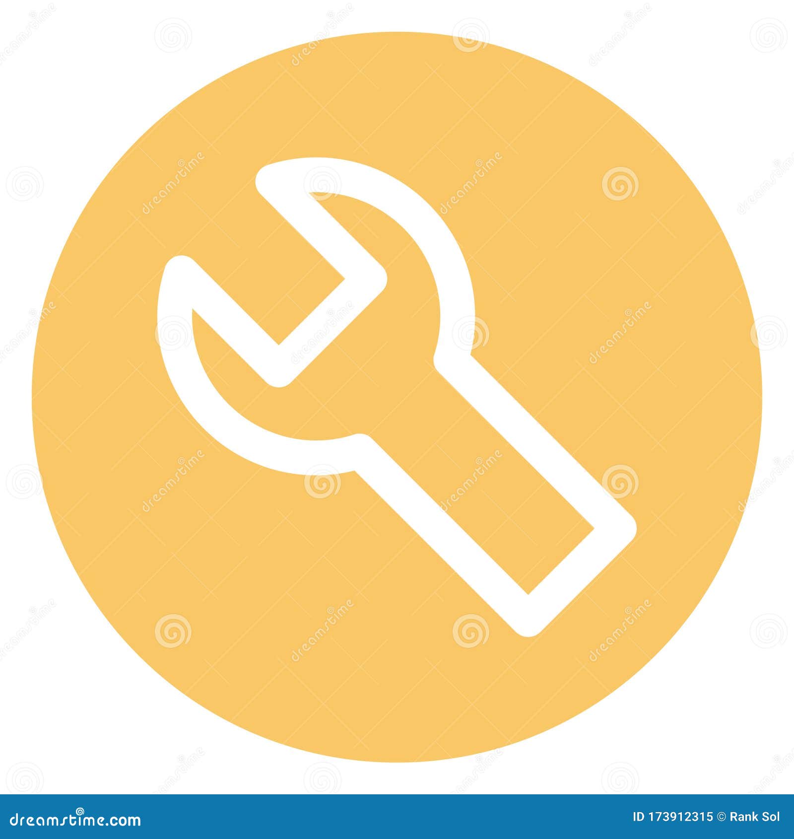 Garage Tool, Mechanic Bold Outline Vector Icon Which Can Easily ...