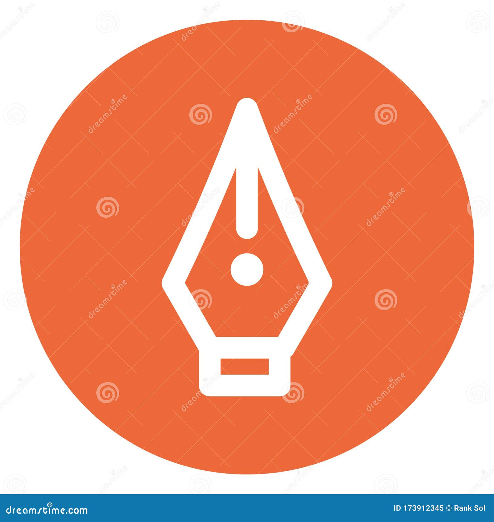 Nib, Nib Pen Bold Outline Vector Icon Which Can Easily Modified or ...