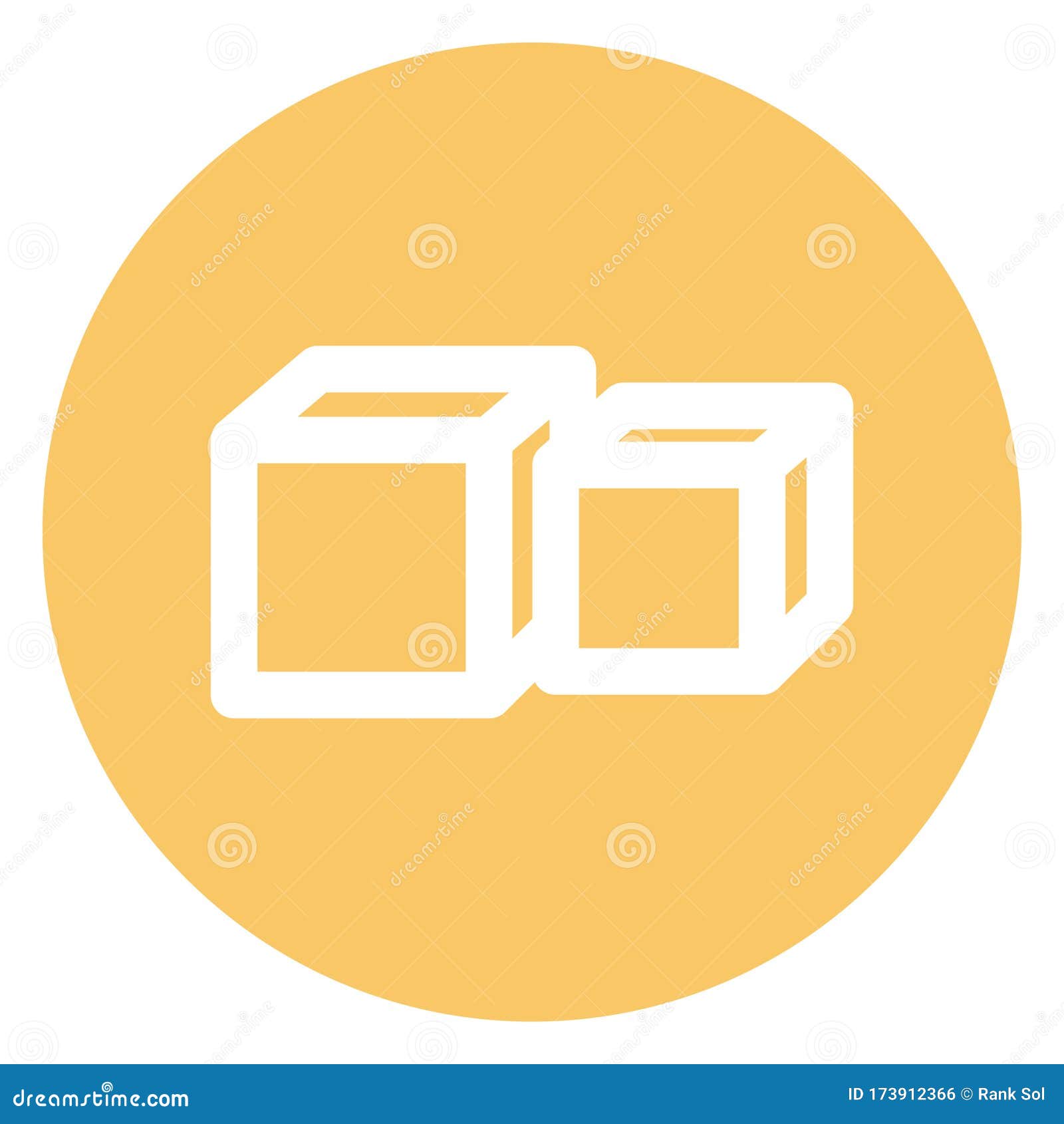 Box, Cube Bold Outline Vector Icon Which Can Easily Modified or Edited ...