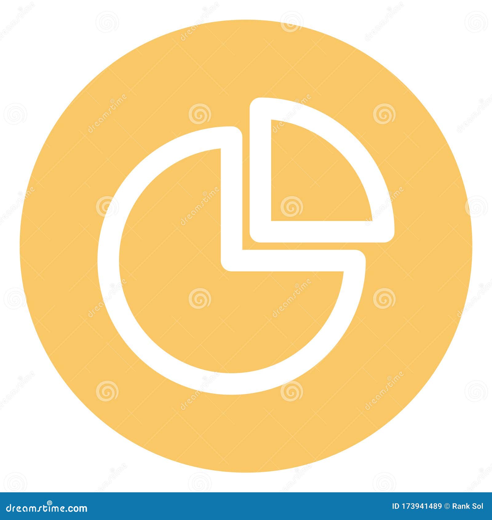 Circular Chart, Diagram Bold Outline Vector Icon Which Can Easily ...