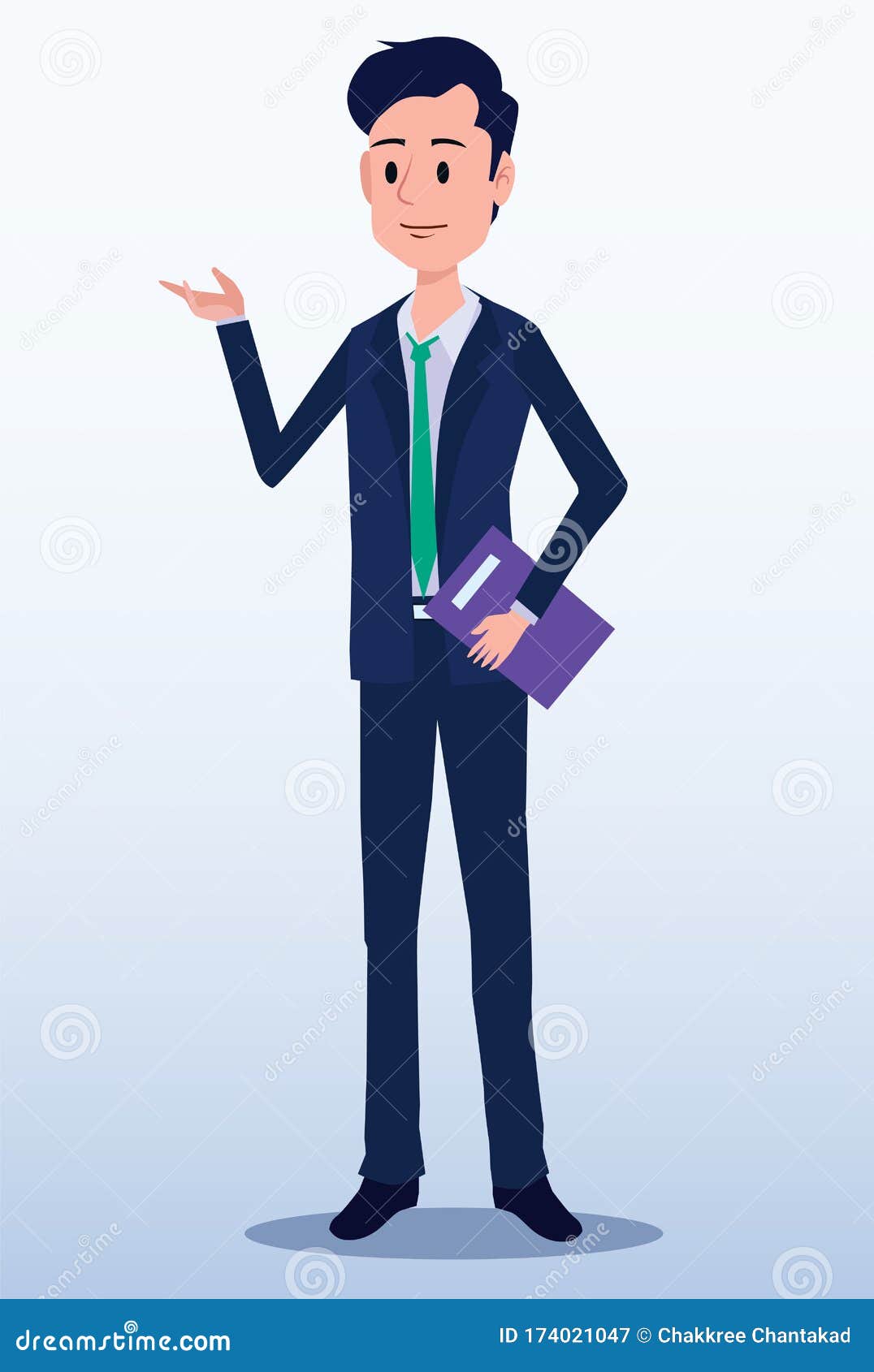Business Men Office Cartoon Characters. Standing Persons. Business ...