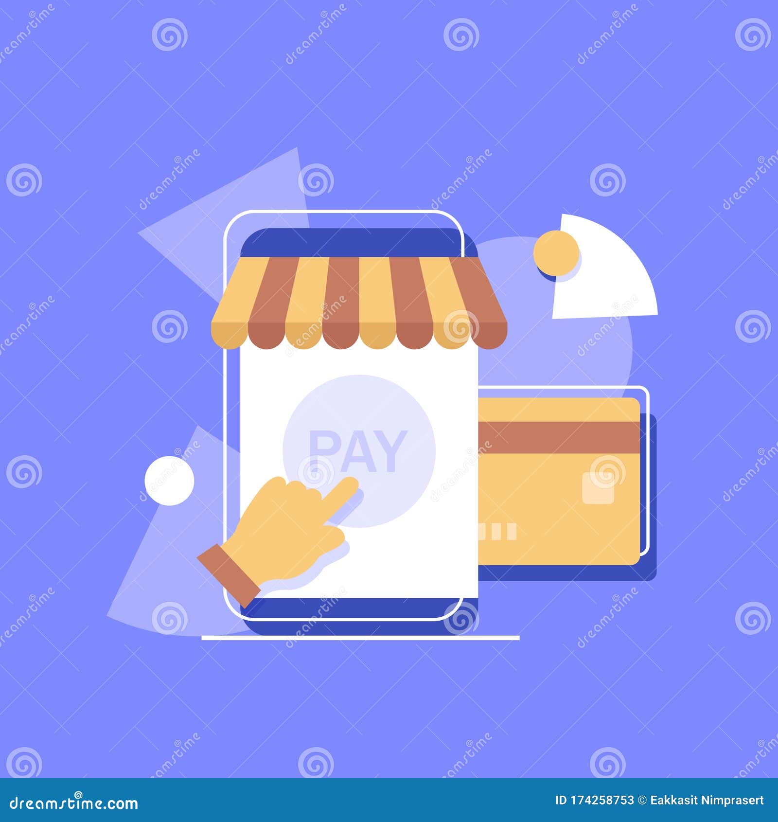 Electronic Credit or Debit Card Payment Via Terminal, E-commerce Stock ...