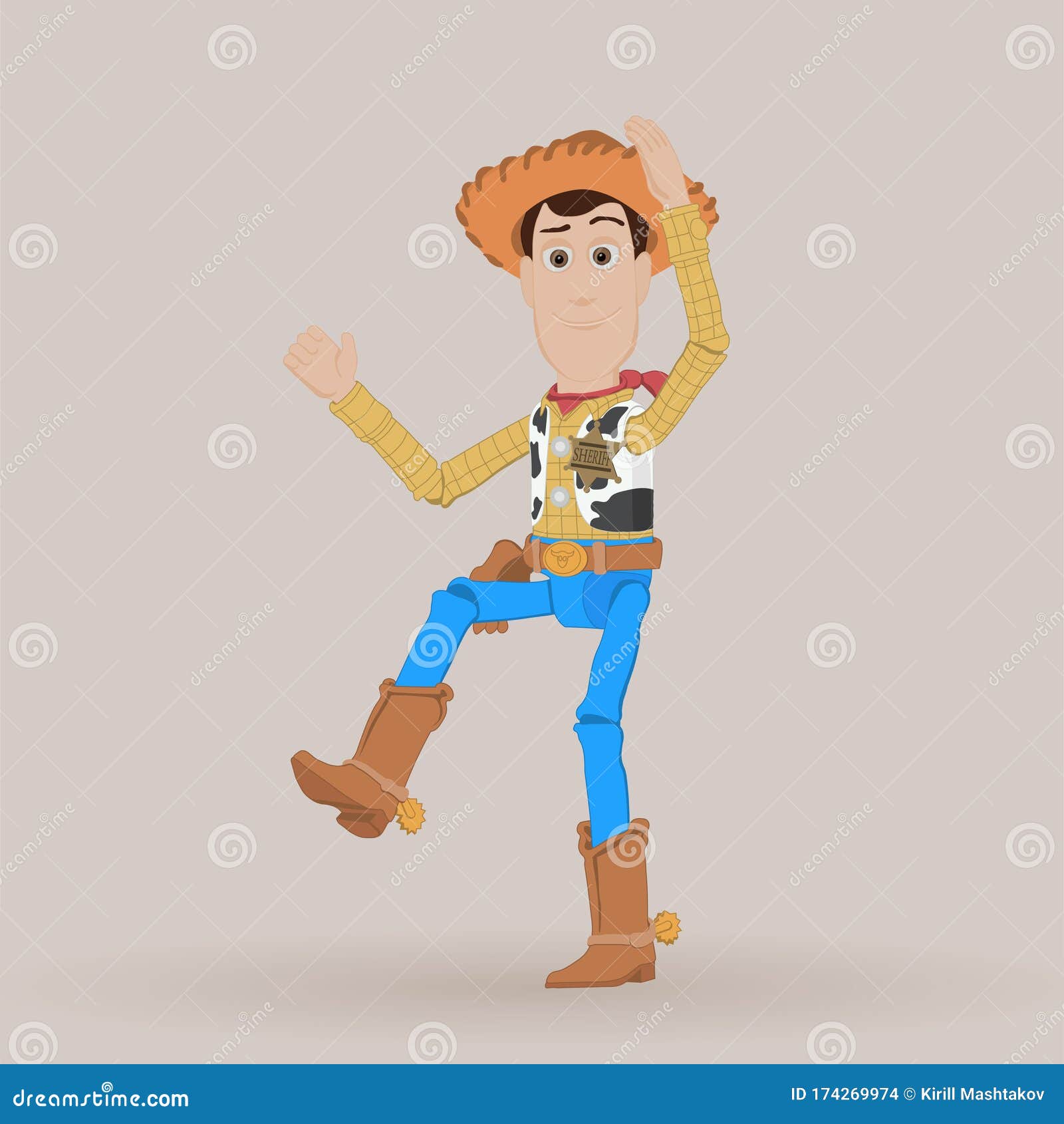 Cowboy woody editorial stock image. Illustration of people - 174269974