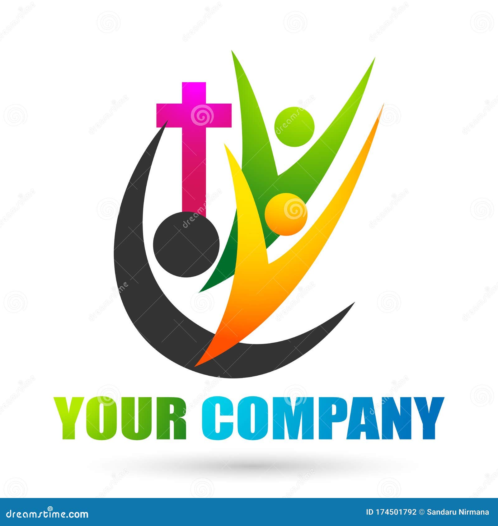 Family Church People Union Care Love Logo Design Icon on White ...