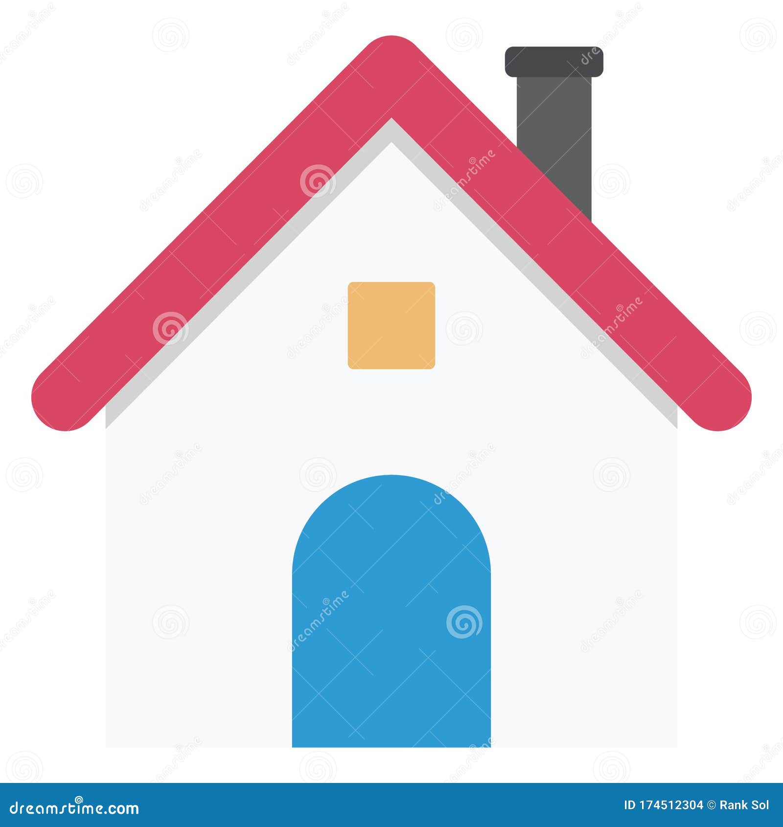 Home Color Vector Icon Which Can Easily Modify or Edit Stock ...