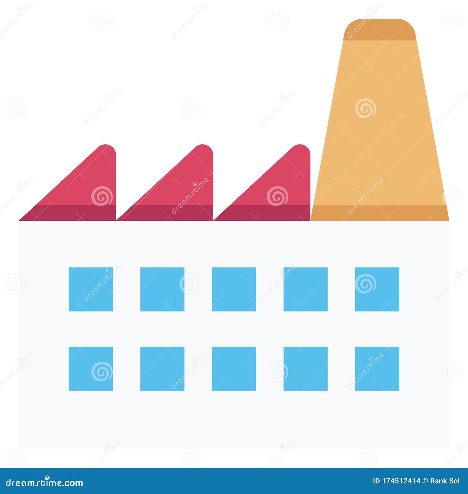 Factory Color Vector Icon Which Can Easily Modify or Edit Stock Vector ...