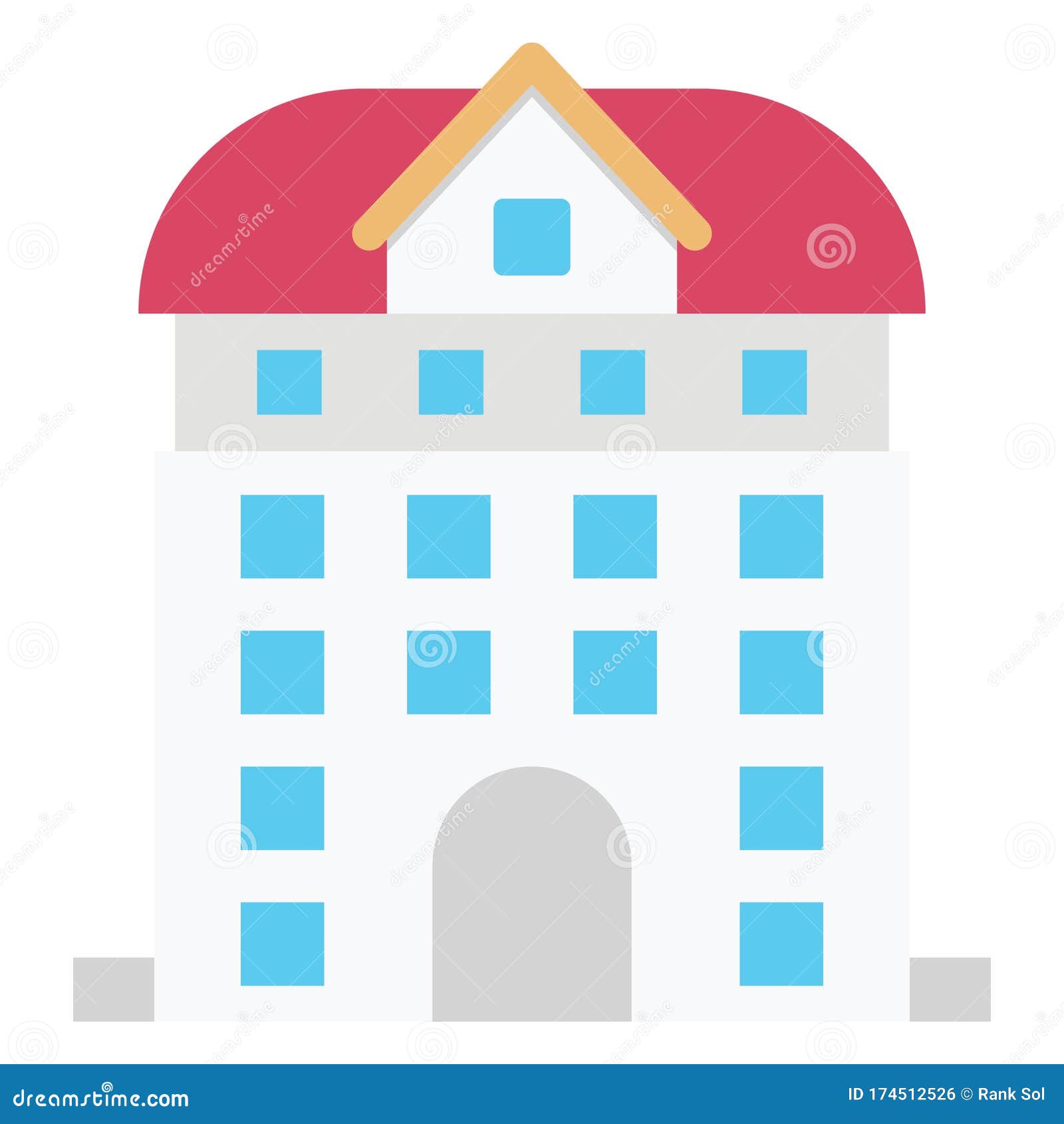 Museum Color Vector Icon Which Can Easily Modify or Edit Stock Vector ...