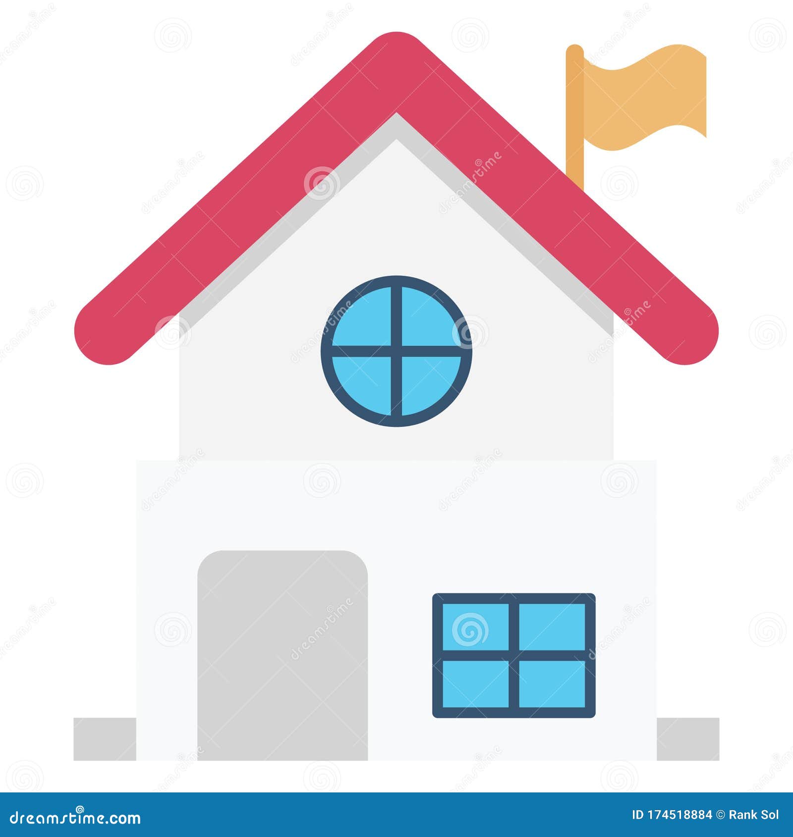 Institute Building Color Vector Icon Which Can Easily Modify or Edit ...